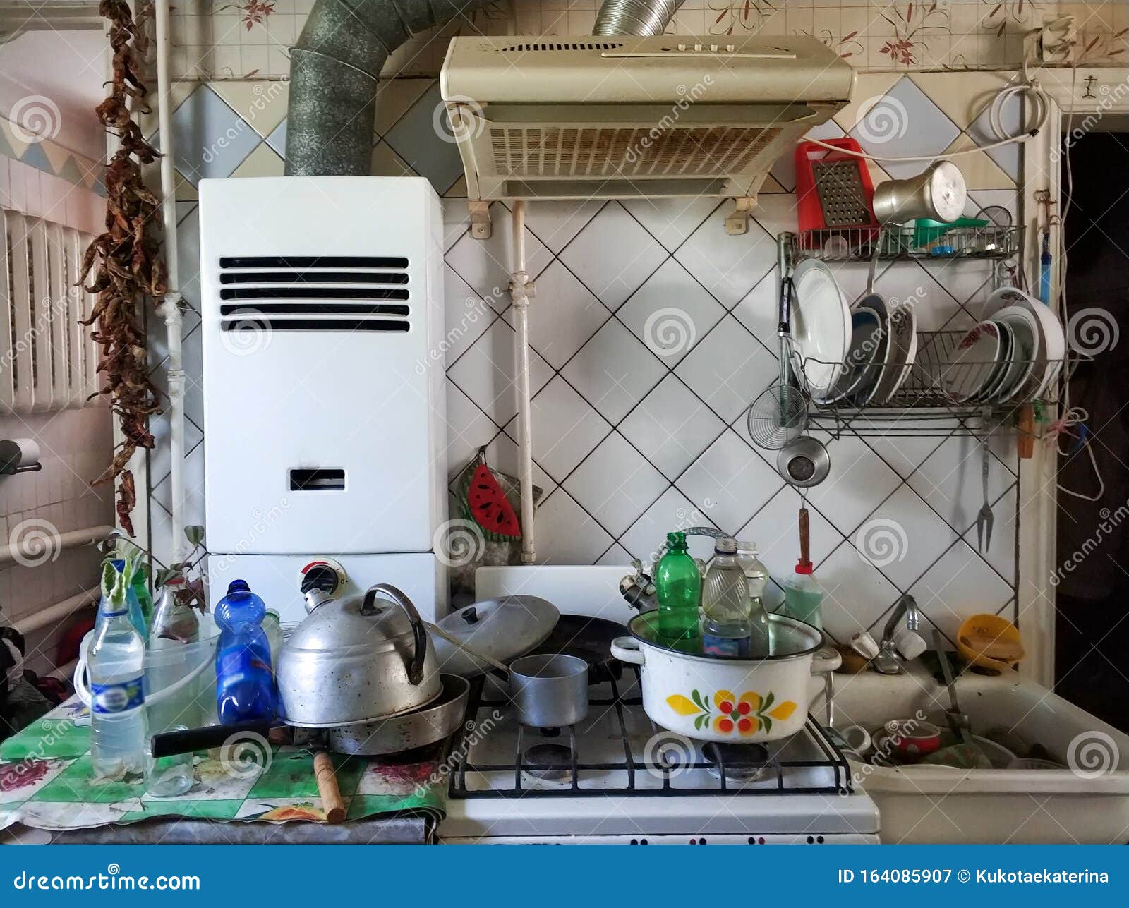 Mess and Dump. an Old Room with Lots of Things. Devastation Stock Image ...