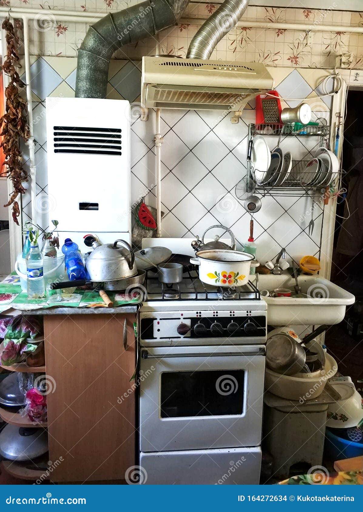 Mess and Dump. an Old Room with Lots of Things. Devastation Stock Photo ...