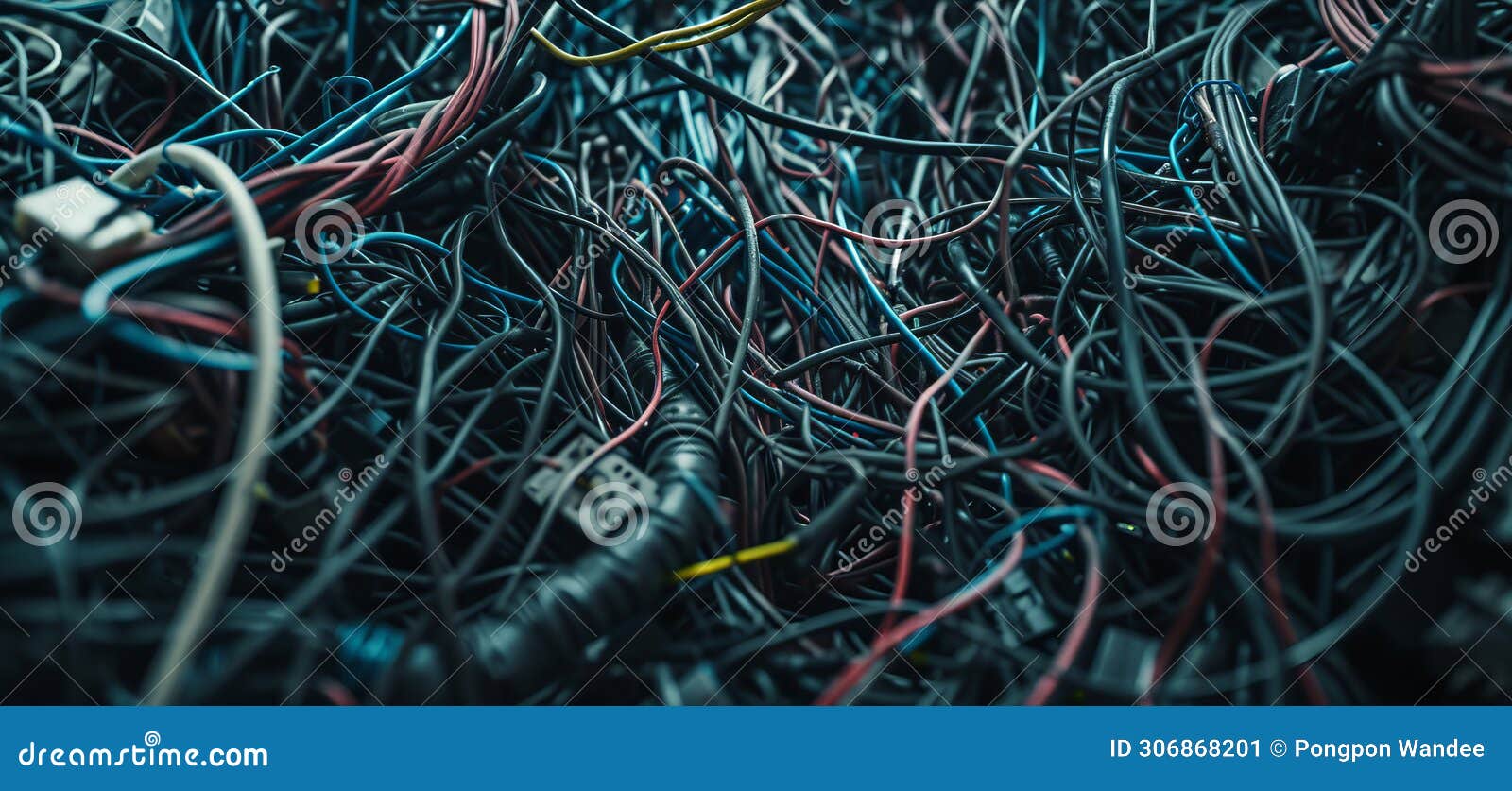 Jumbled Electrical Cables Pile Stock Photography | CartoonDealer.com ...