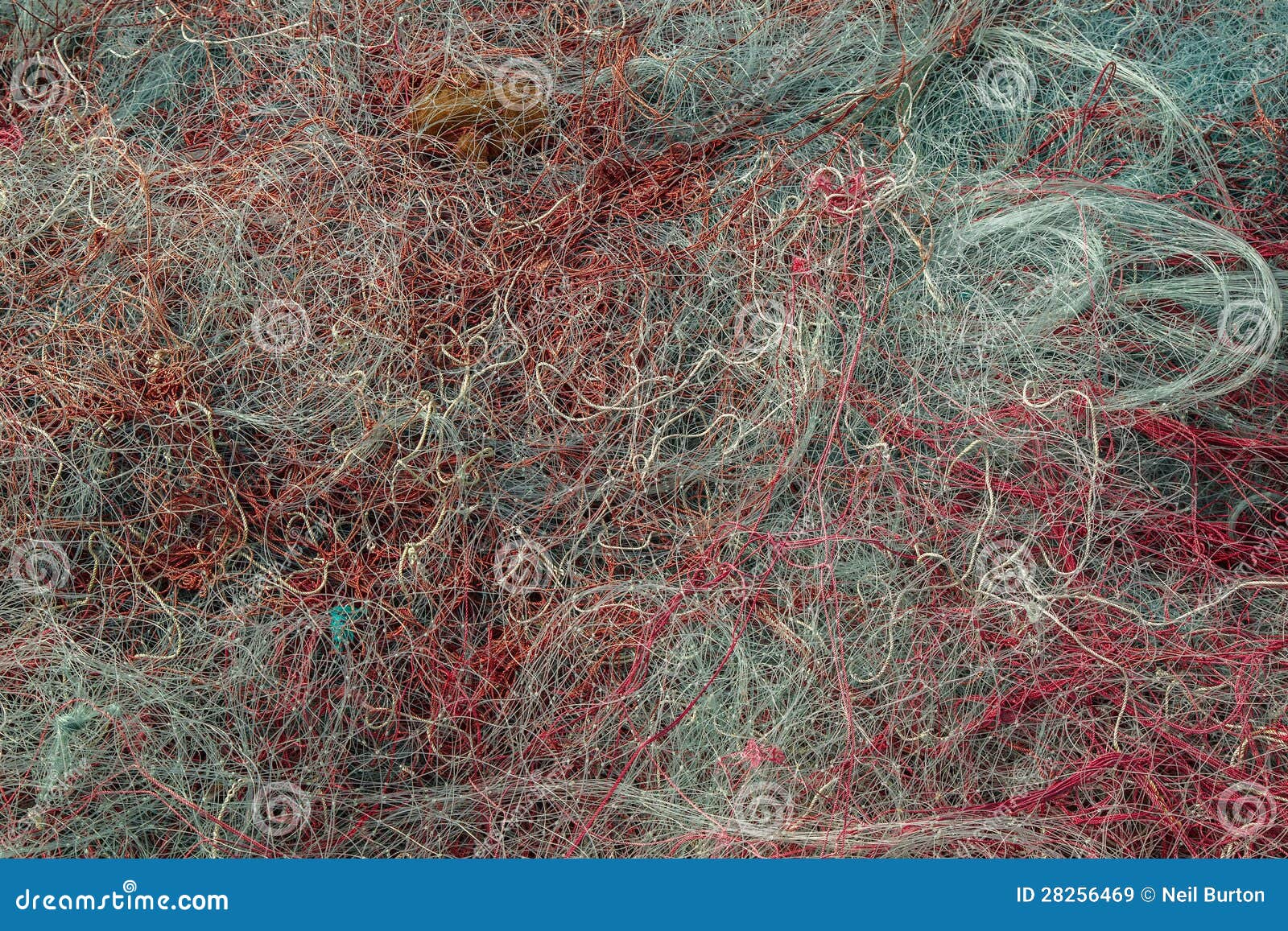 A Mess of Fishing Nets and Line Stock Image - Image of guadeloupe, port ...