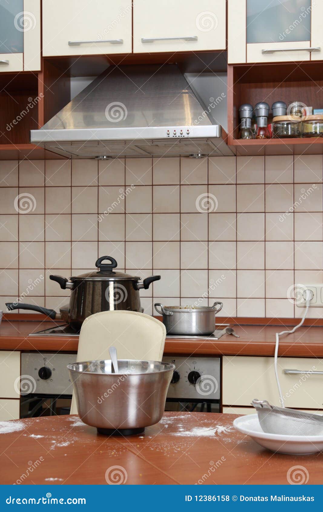 Mess in the kitchen stock photo. Image of oven, messy - 12386158