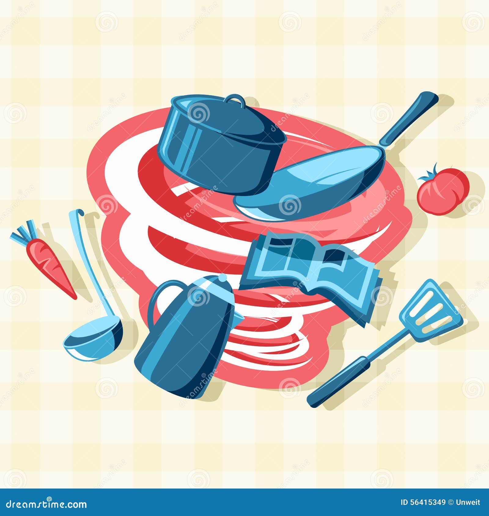 Mess in the Kitchen stock vector. Illustration of food - 56415349