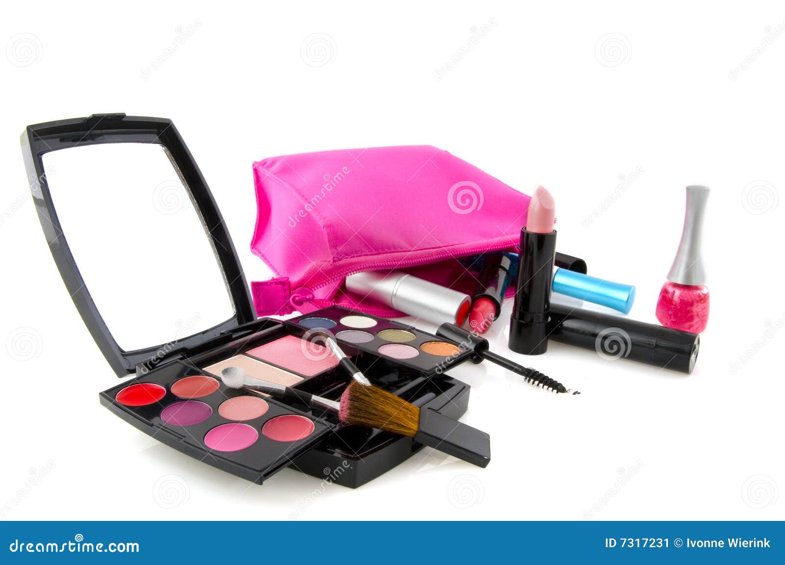 Mess with make up stock image. Image of brush, colorful - 7317231