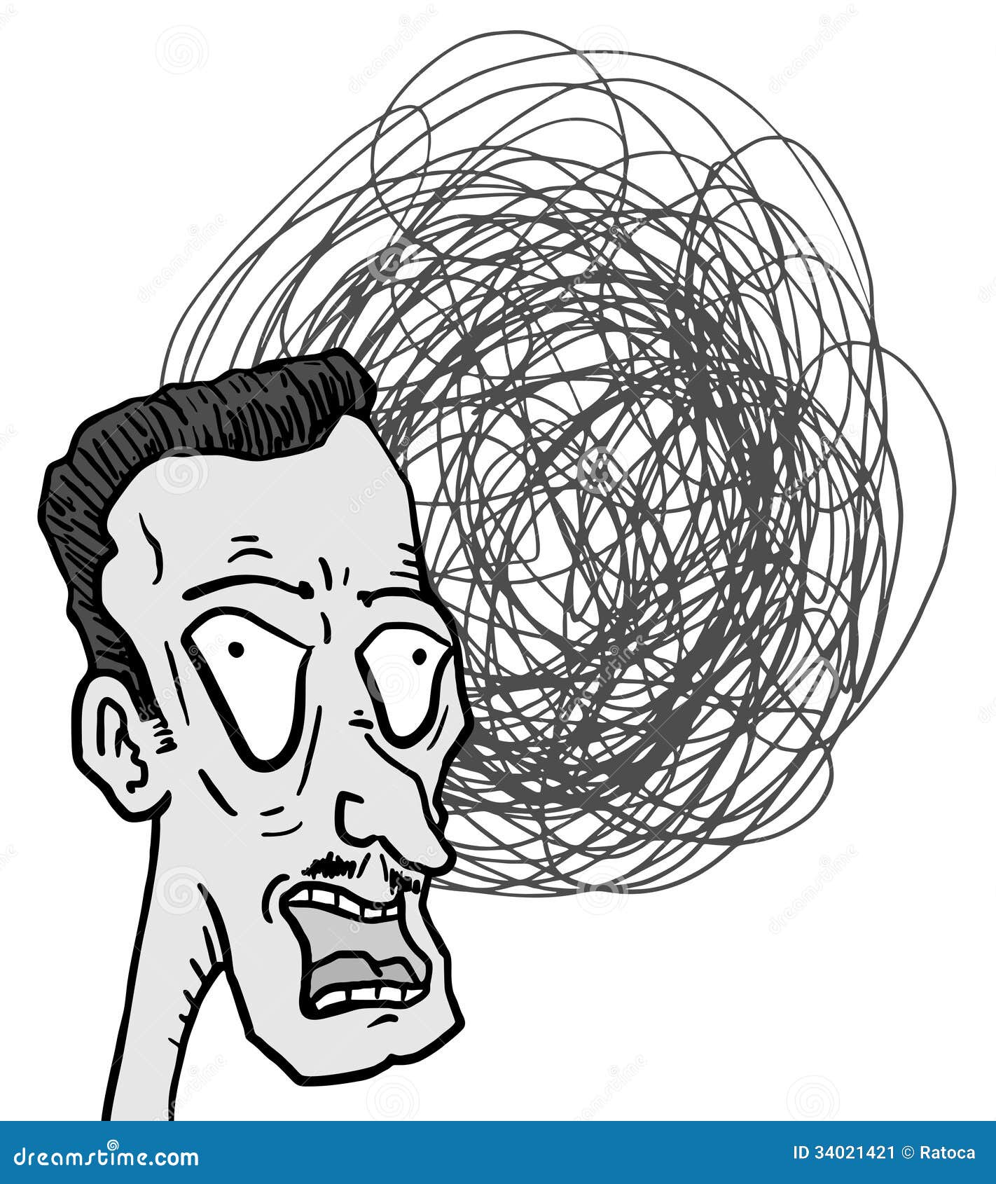 Mess man stock vector. Illustration of expressive, character - 34021421