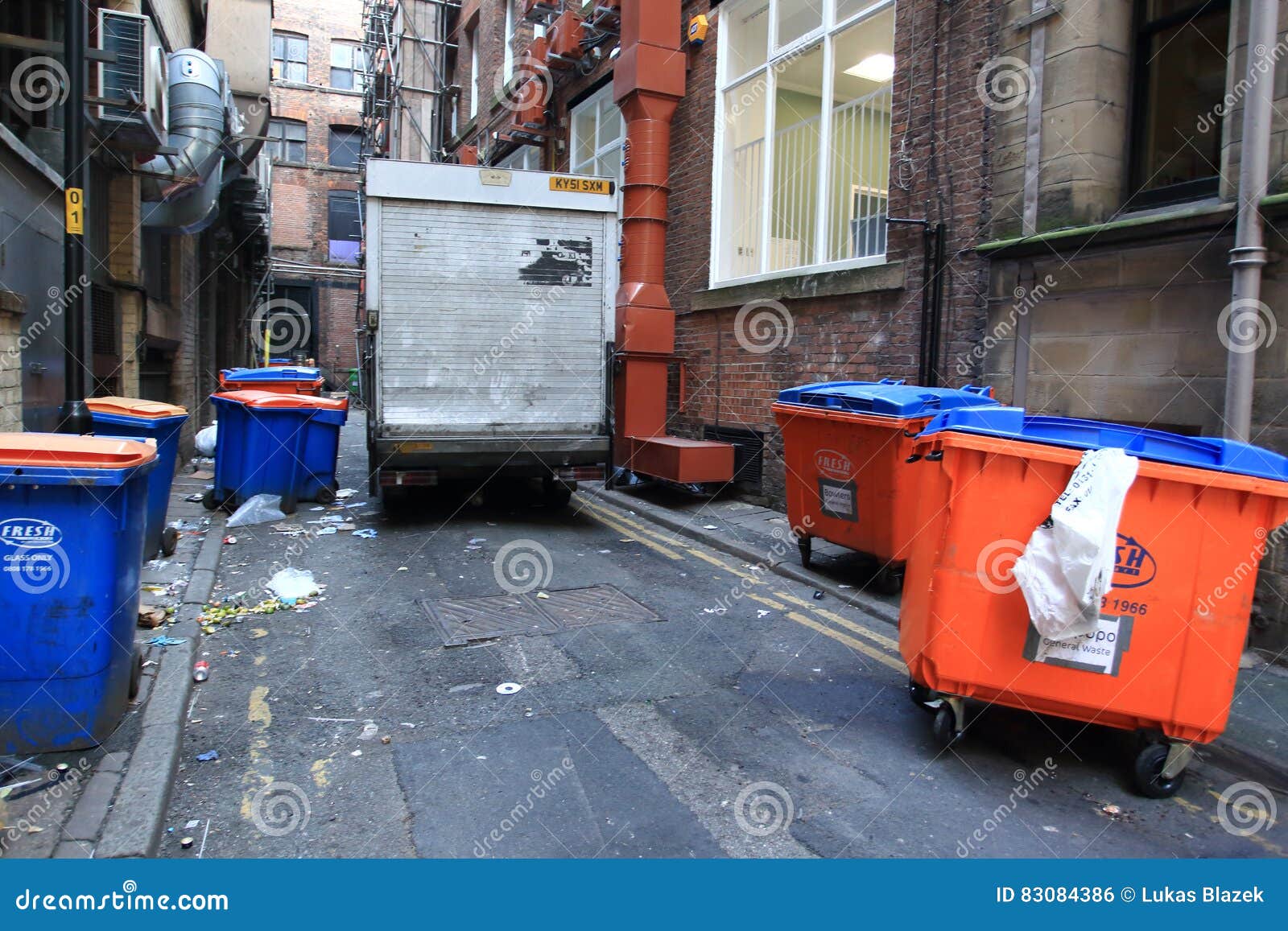 Mess in Manchester editorial photo. Image of great, container - 83084386