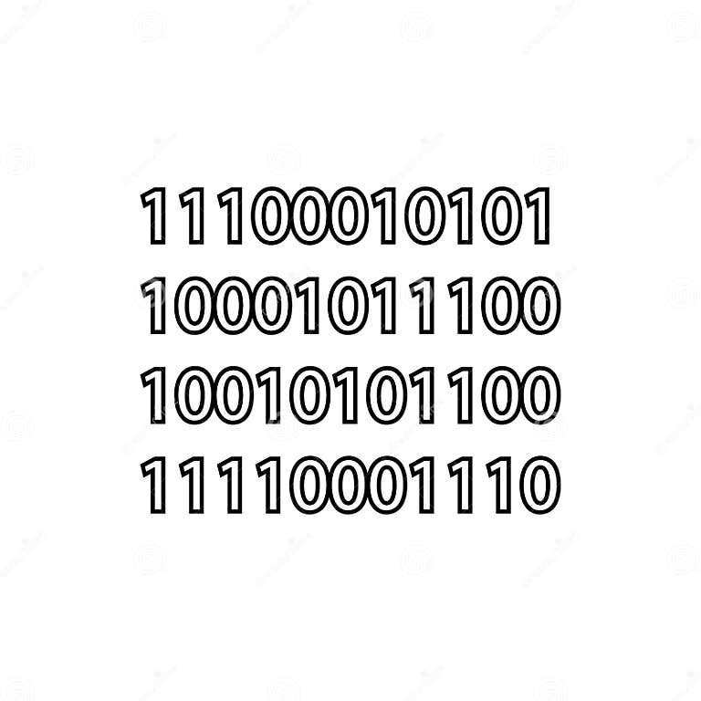 A Mess of Numbers Icon. Element of Chaos for Mobile Concept and Web ...