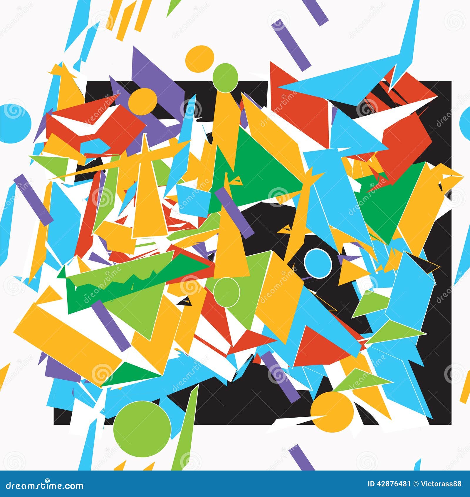 Mess Pattern stock vector. Illustration of orange, modern - 42876481