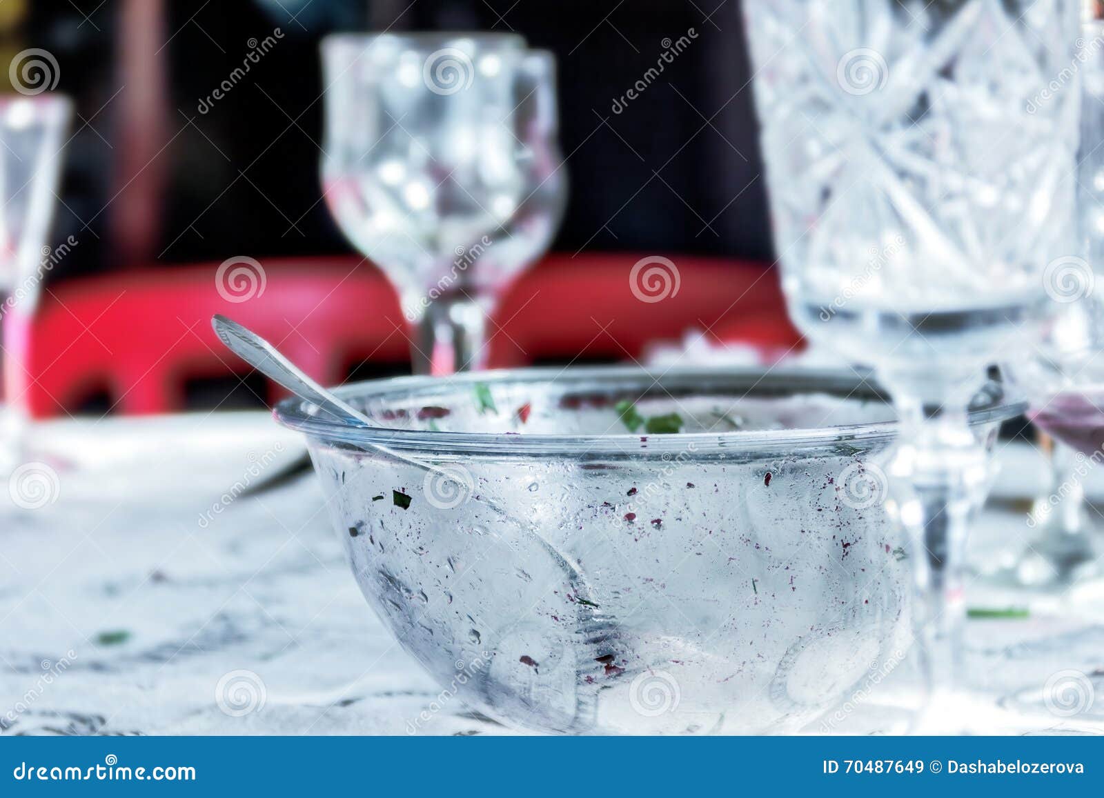 Mess on table after party stock image. Image of equipment - 70487649