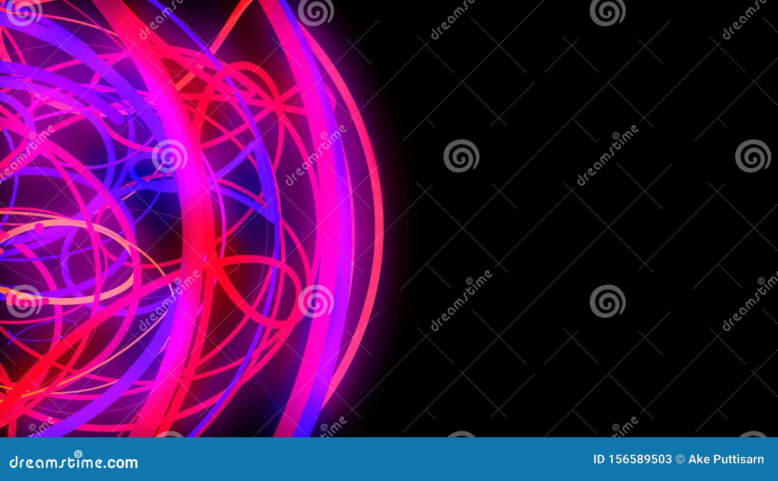 The Mess Tangling of the Neon Lines. it,s without Direction Stock ...