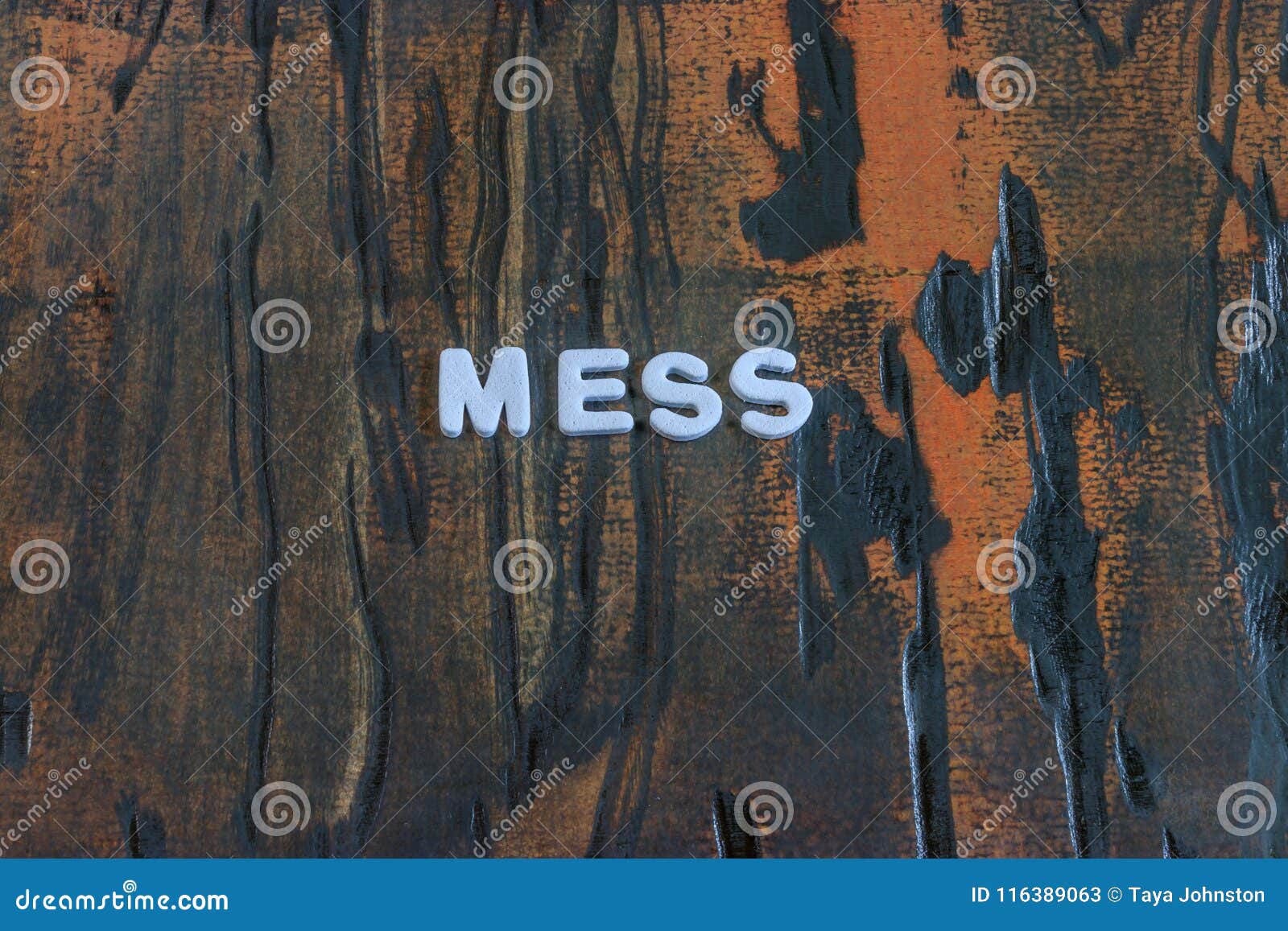 Mess Written in White Letters Stock Image - Image of closeup ...