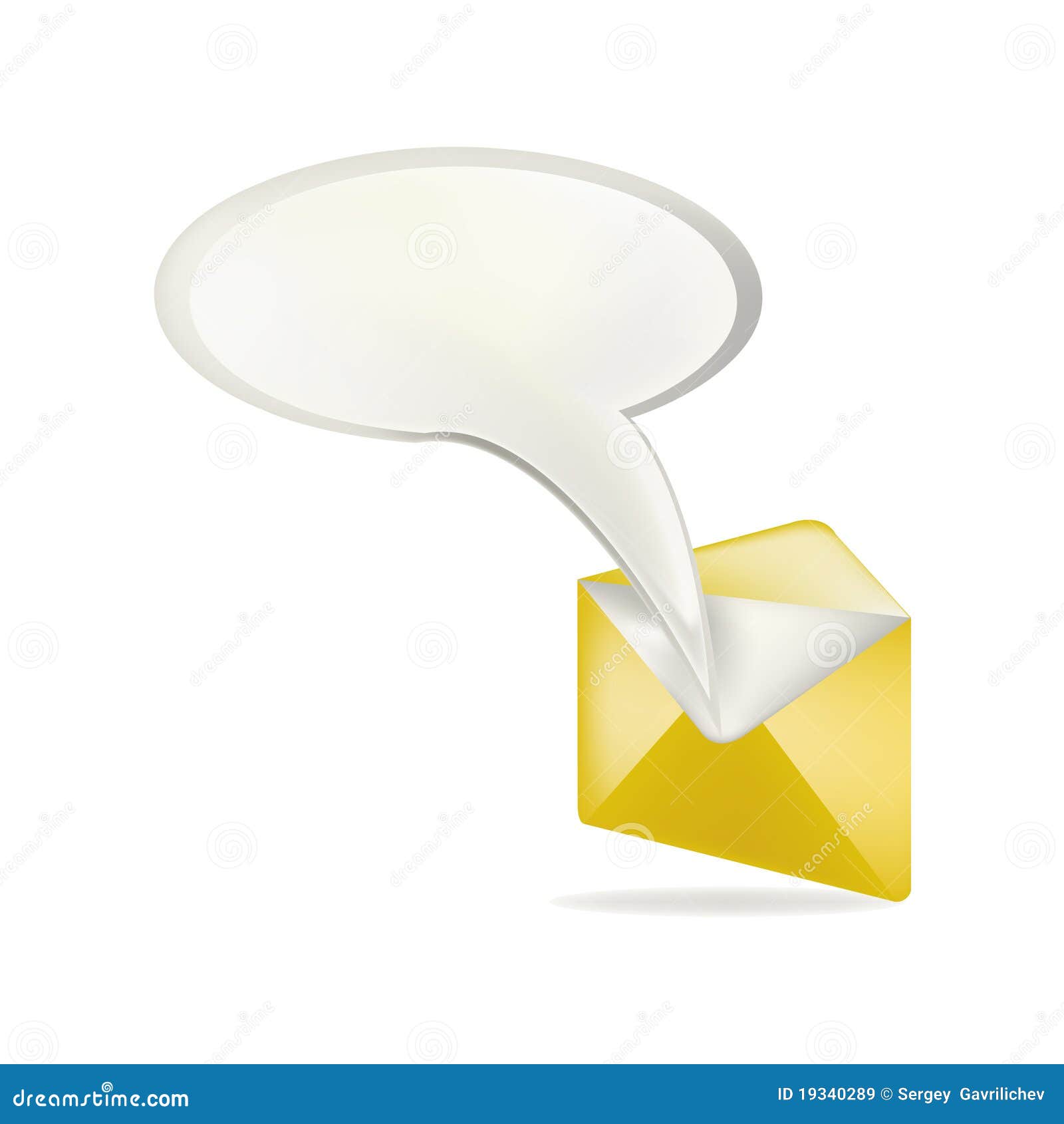 Message stock vector. Illustration of clip, officepaper - 19340289