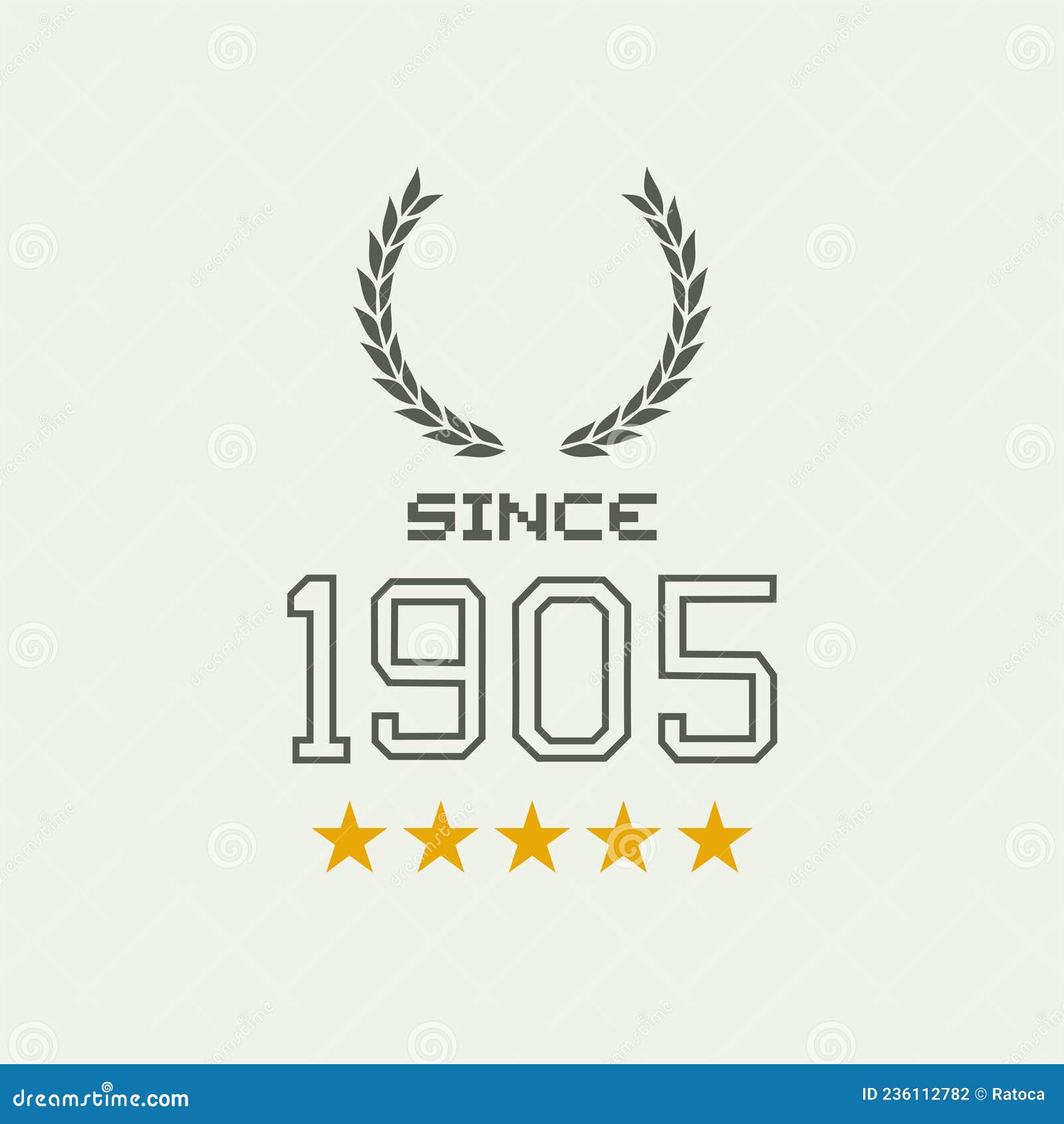 Since 1905 message art stock vector. Illustration of vector - 236112782