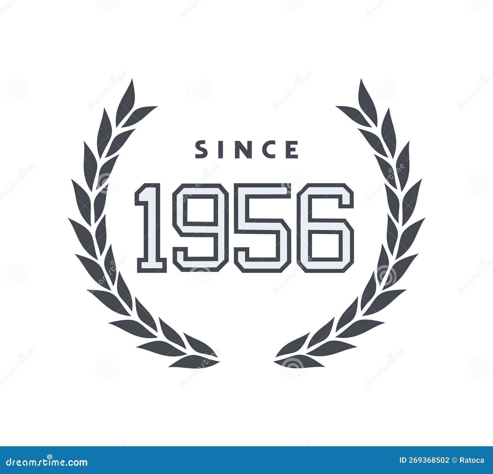 Since 1956 message stock vector. Illustration of birthday - 269368502