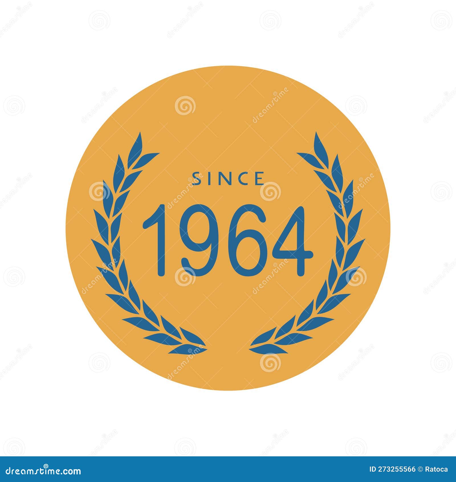 Since 1964 message stock vector. Illustration of card - 273255566
