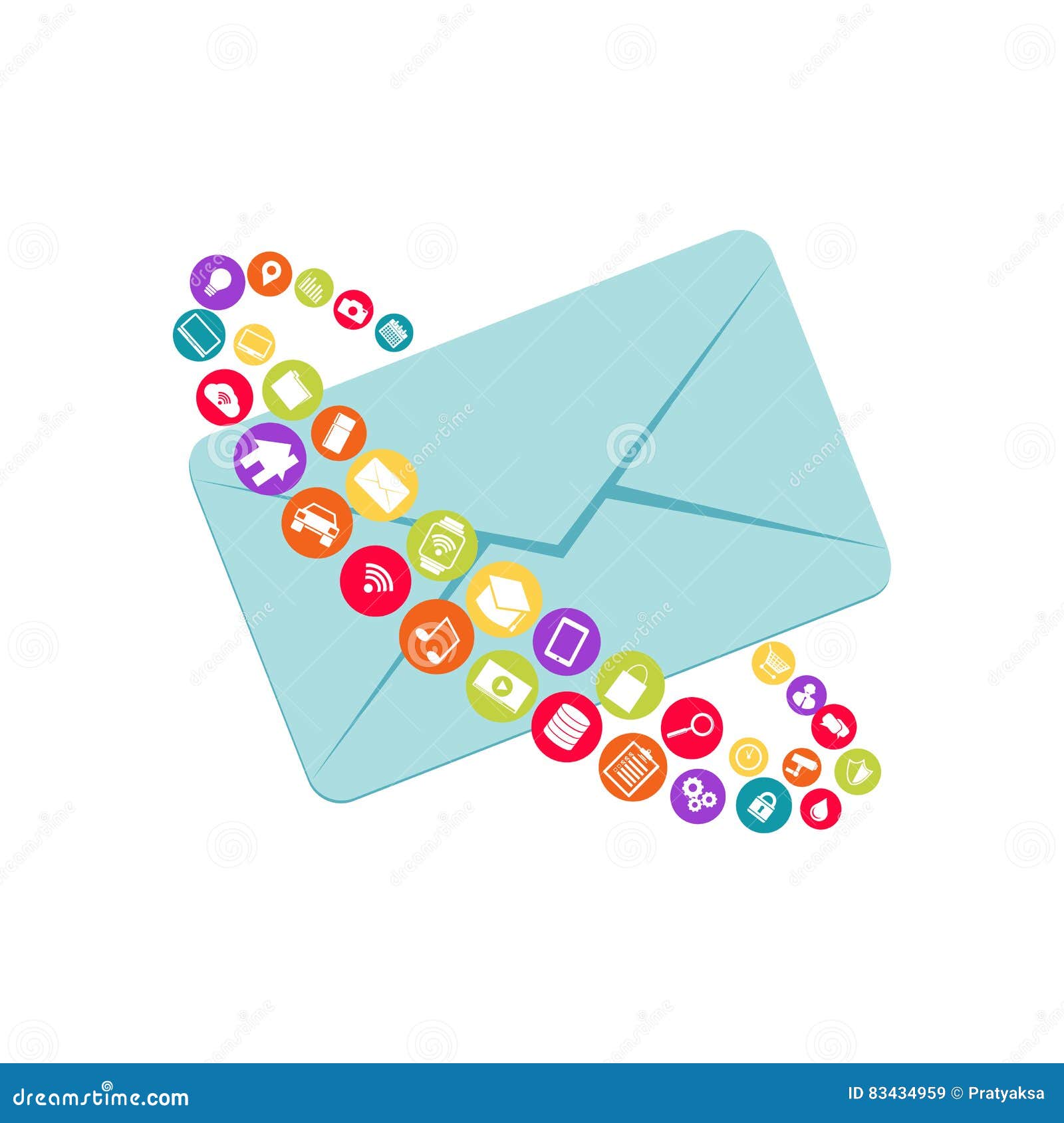 Message Abstract Symbol. Email. Digital Marketing Stock Vector ...