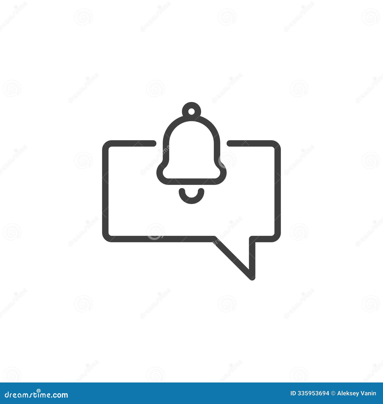 Message Alert line icon stock illustration. Illustration of outline ...