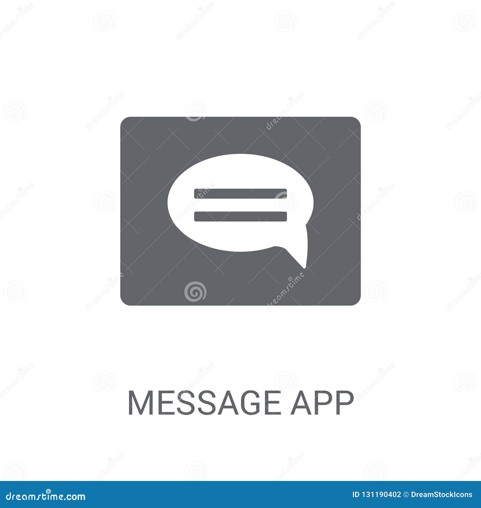 Message App Icon. Trendy Message App Logo Concept on White Background ...