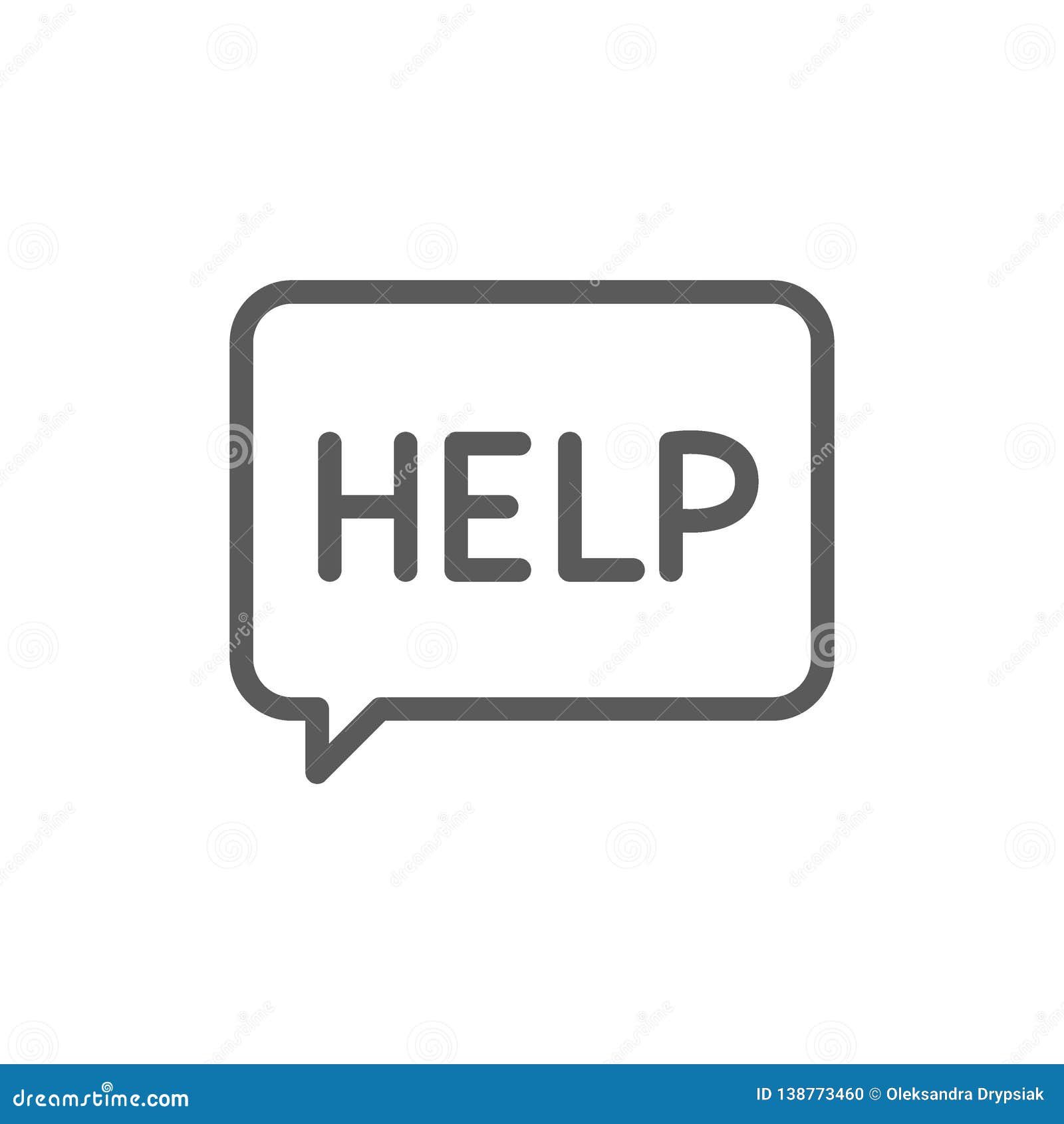 Message Asking for Help, Faq Line Icon. Stock Vector - Illustration of ...