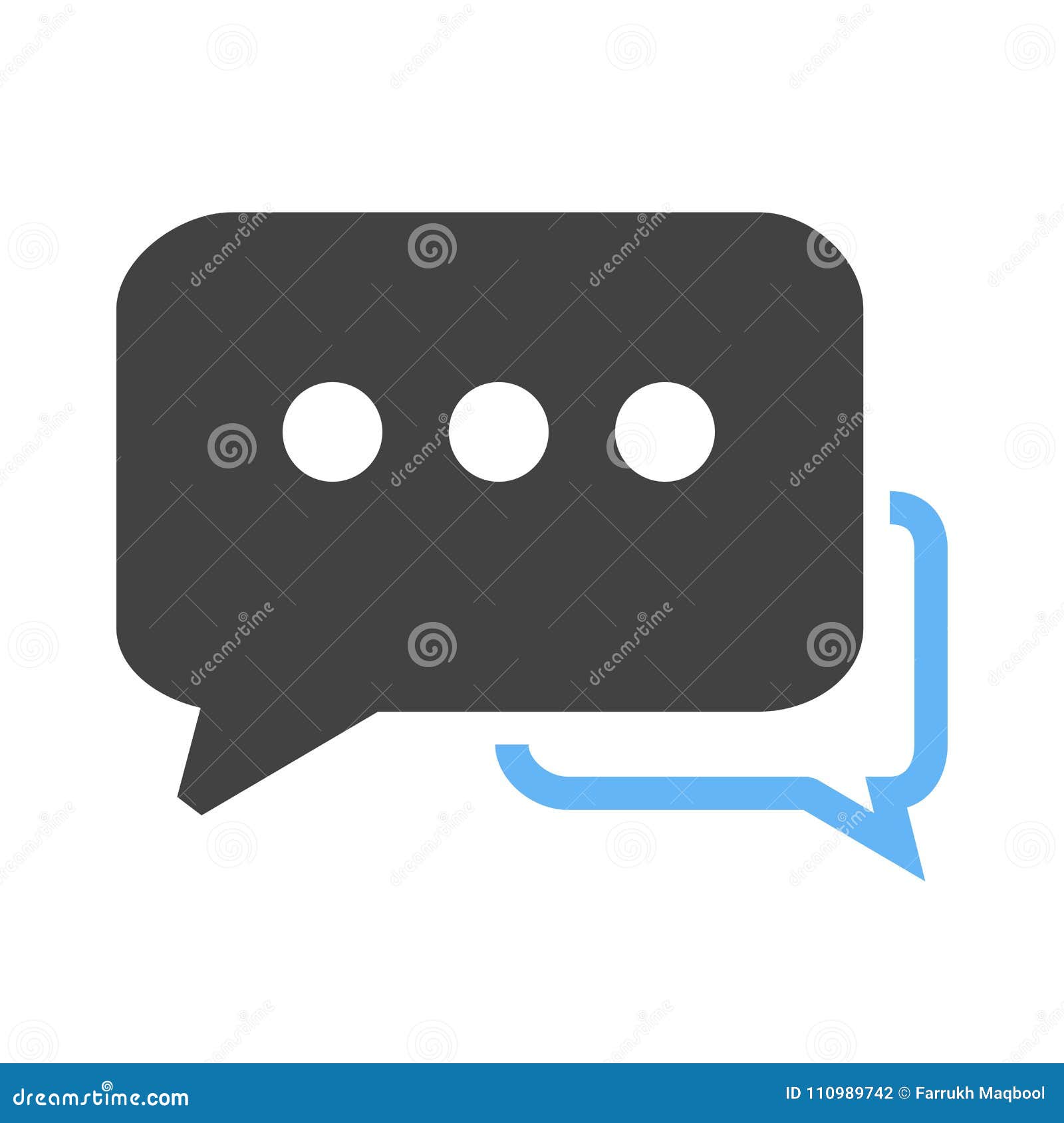 Message Board Icon stock vector. Illustration of communication - 110989742