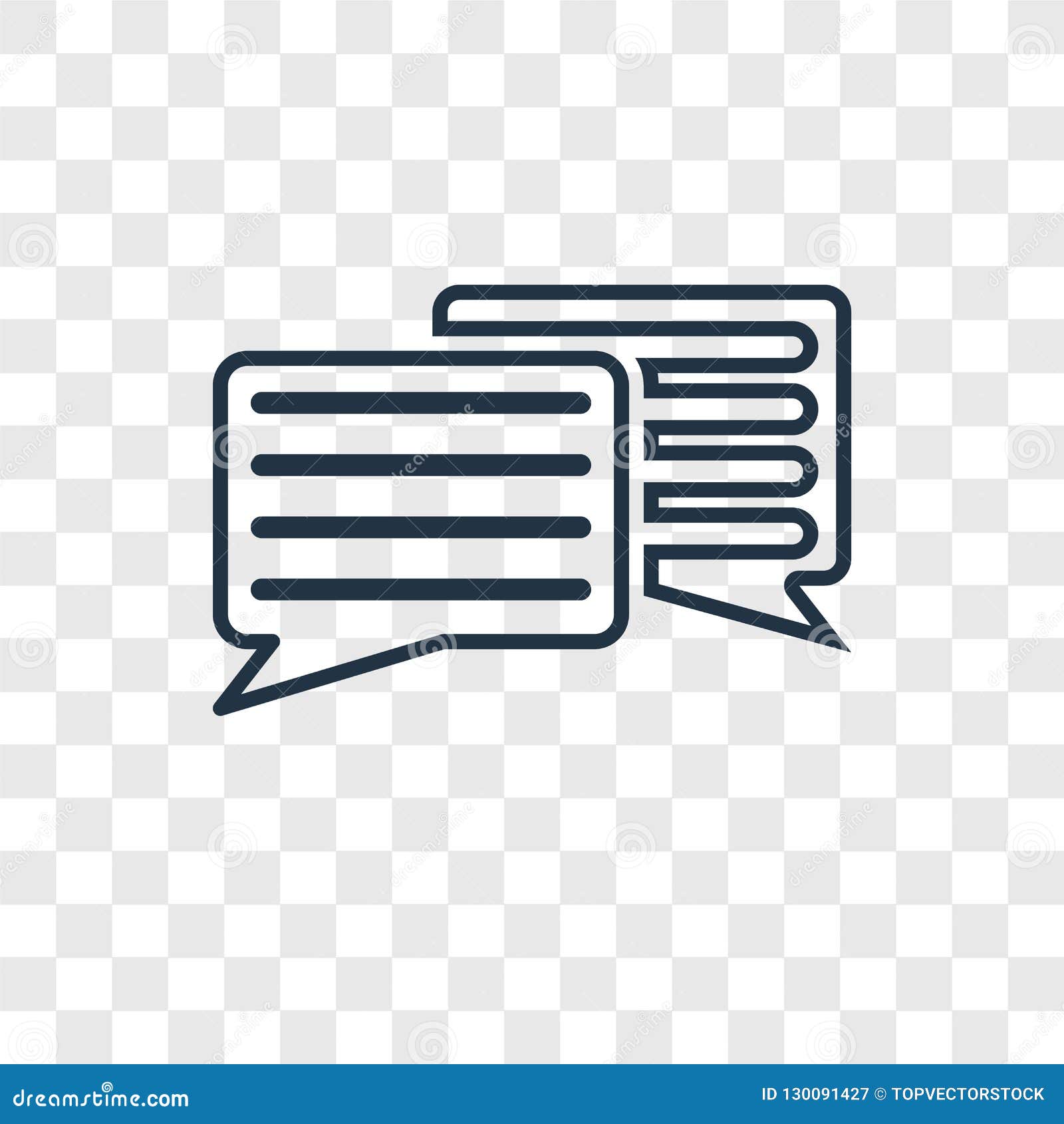 Message Balloon Concept Vector Linear Icon Isolated on Transparent ...