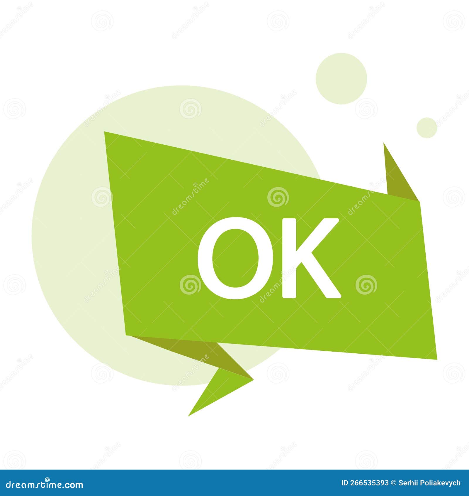 Message Banner Ok. Chat Message Icon. Vector Illustration Stock Vector ...