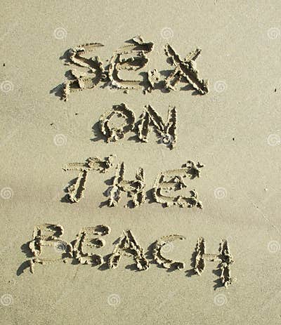 Message on beach sand stock photo. Image of making, sexual - 300504