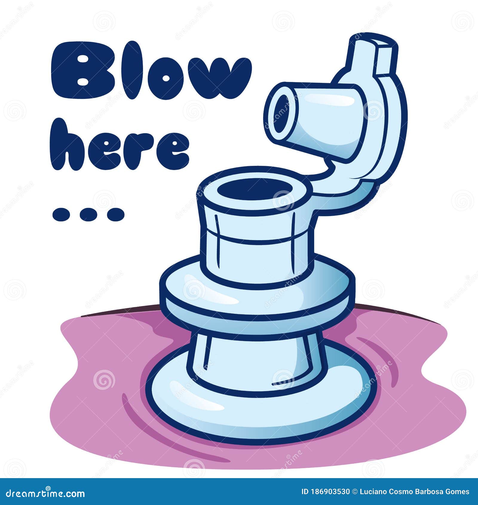 Message Blow Here, Air Valve Object for Inflatable Object Stock Vector ...