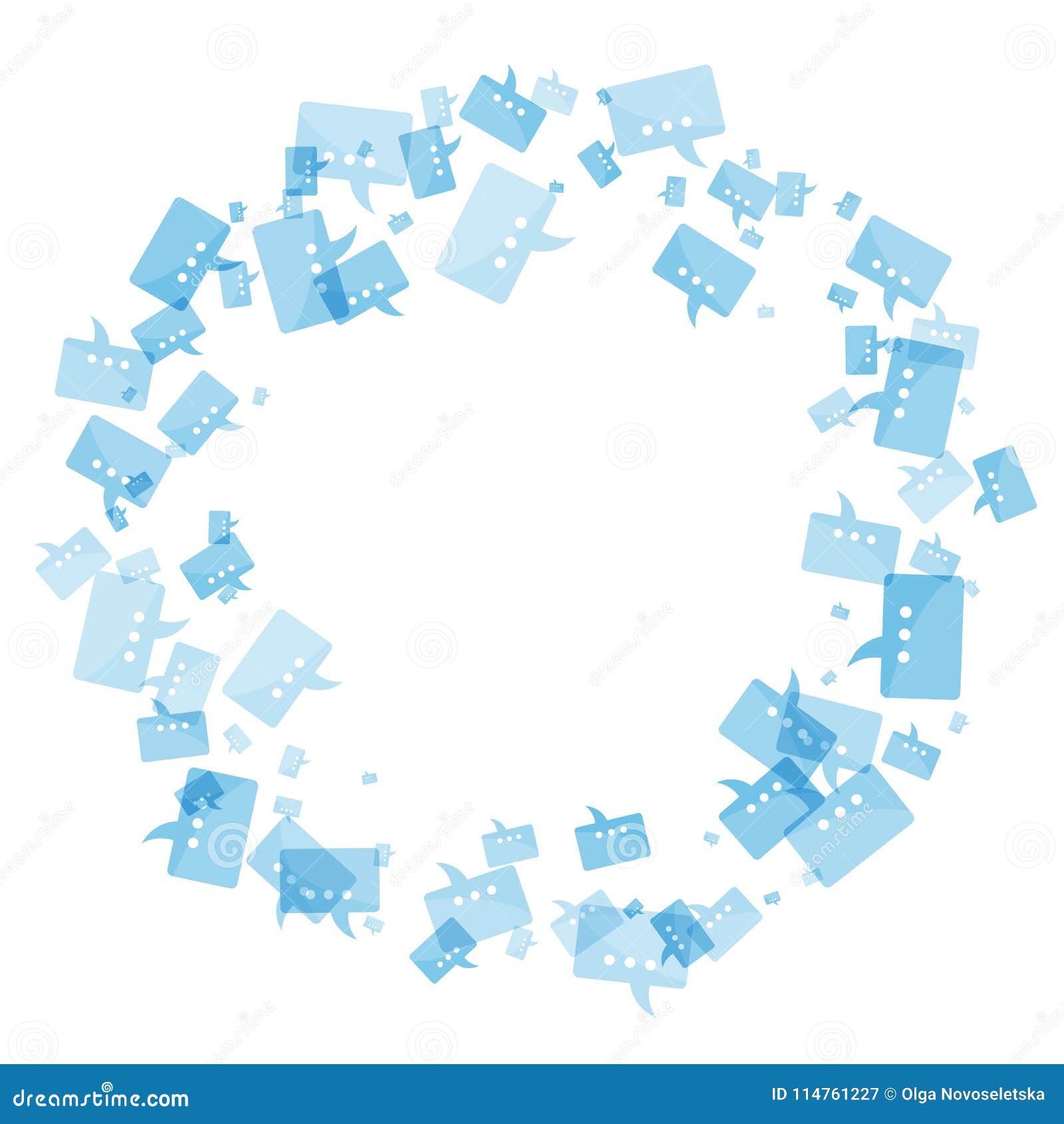 Message blue frame stock vector. Illustration of light - 114761227