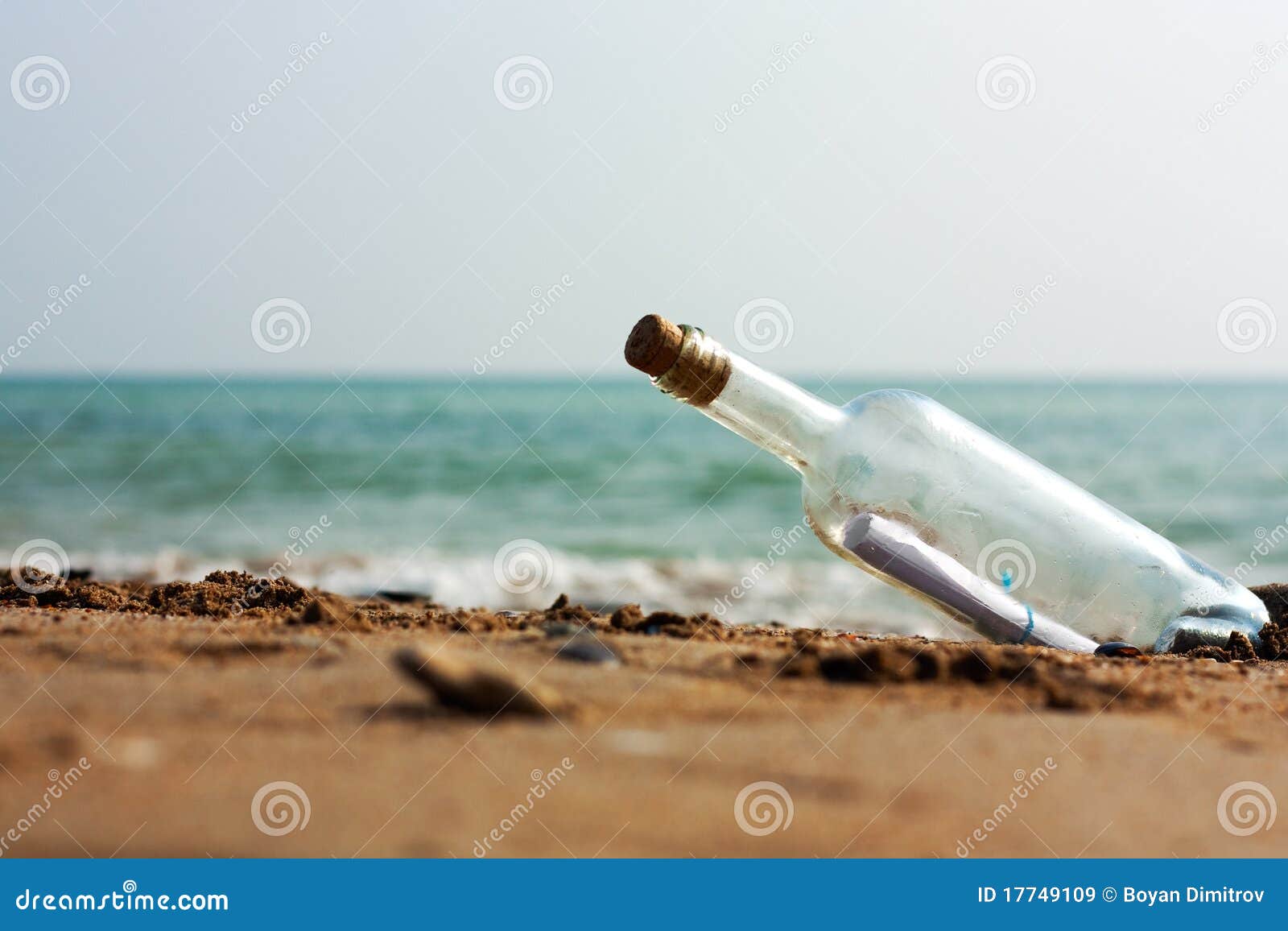 Message in a bottle stock image. Image of castaway, coast - 17749109