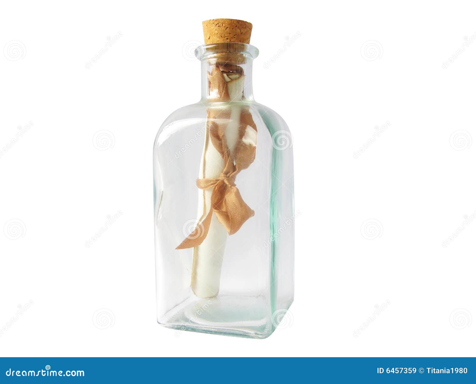 Message in a bottle stock image. Image of decorative, corked - 6457359