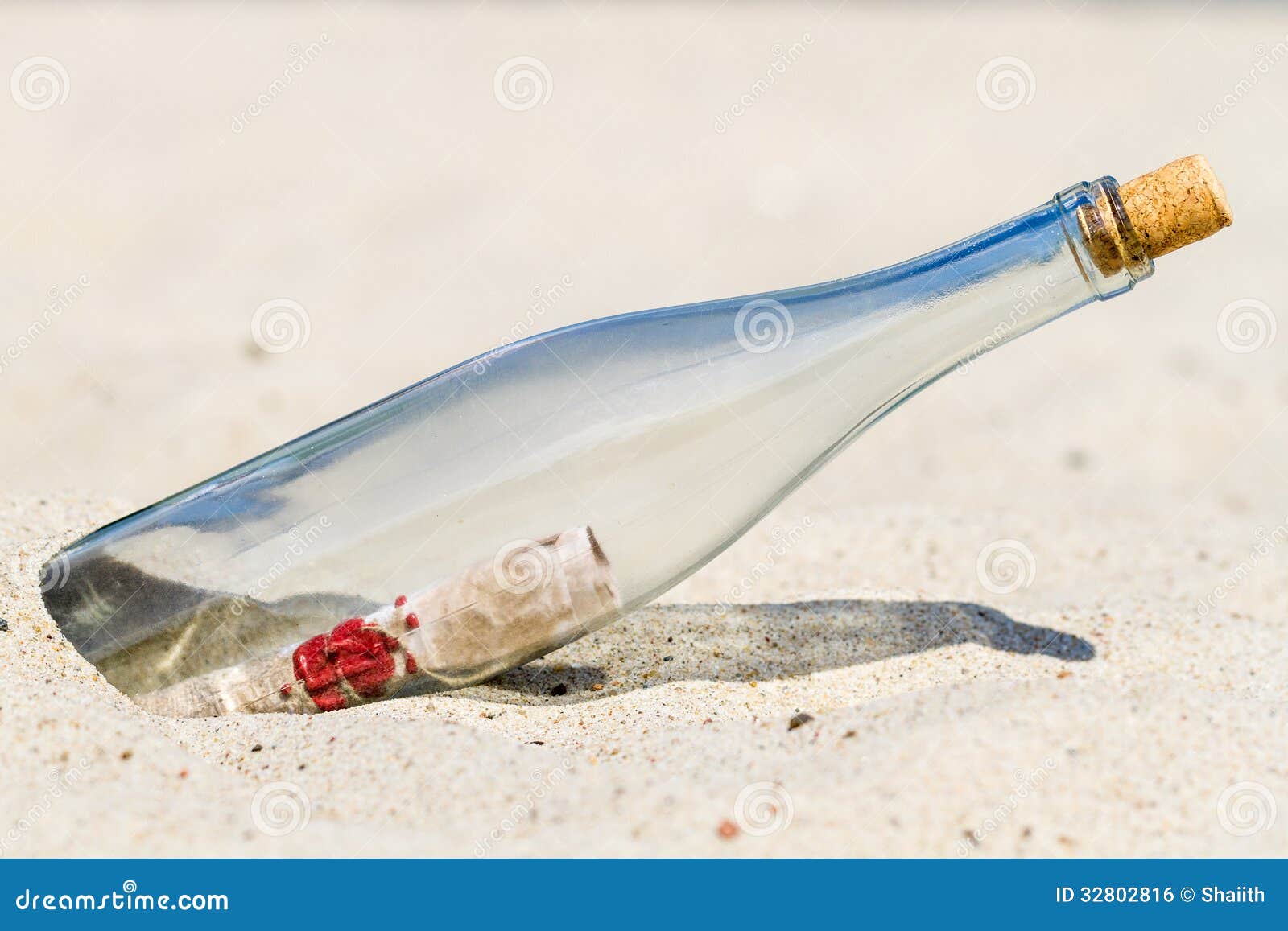 Message in a Bottle on the Beach Stock Photo - Image of concepts, beach ...