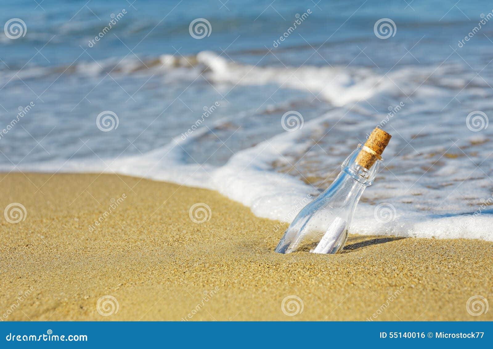 Message in a Bottle on Beach Sea Stock Photo - Image of nature ...