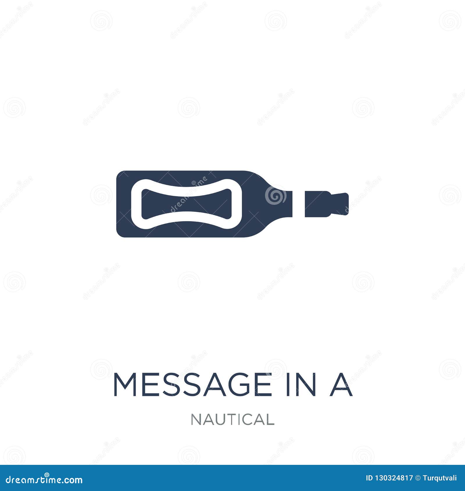 Message in a Bottle Icon. Trendy Flat Vector Message in a Bottle Stock ...