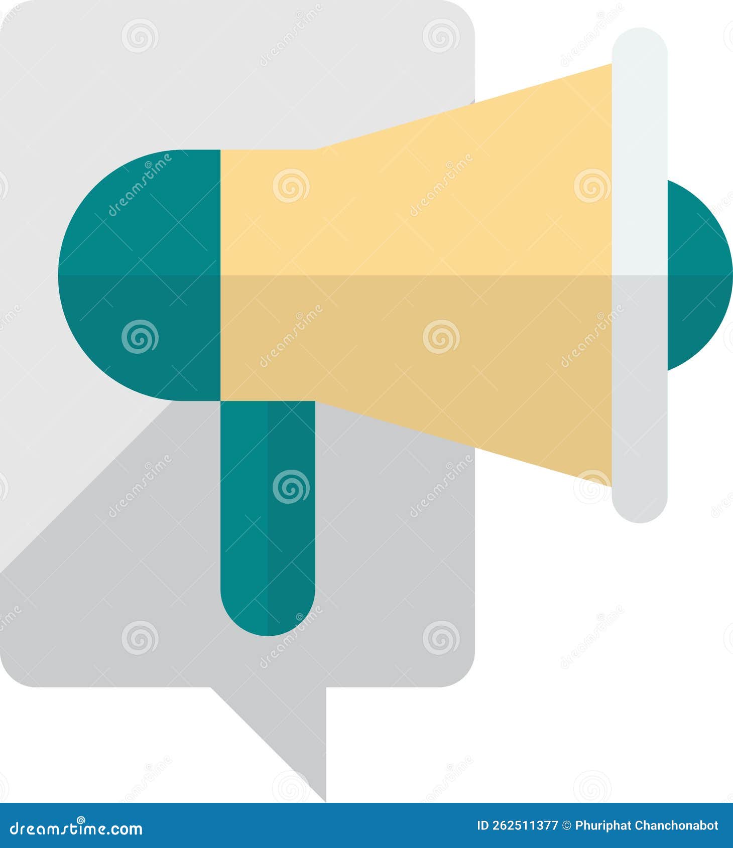 Message Box and Megaphone Illustration in Minimal Style Stock Vector ...