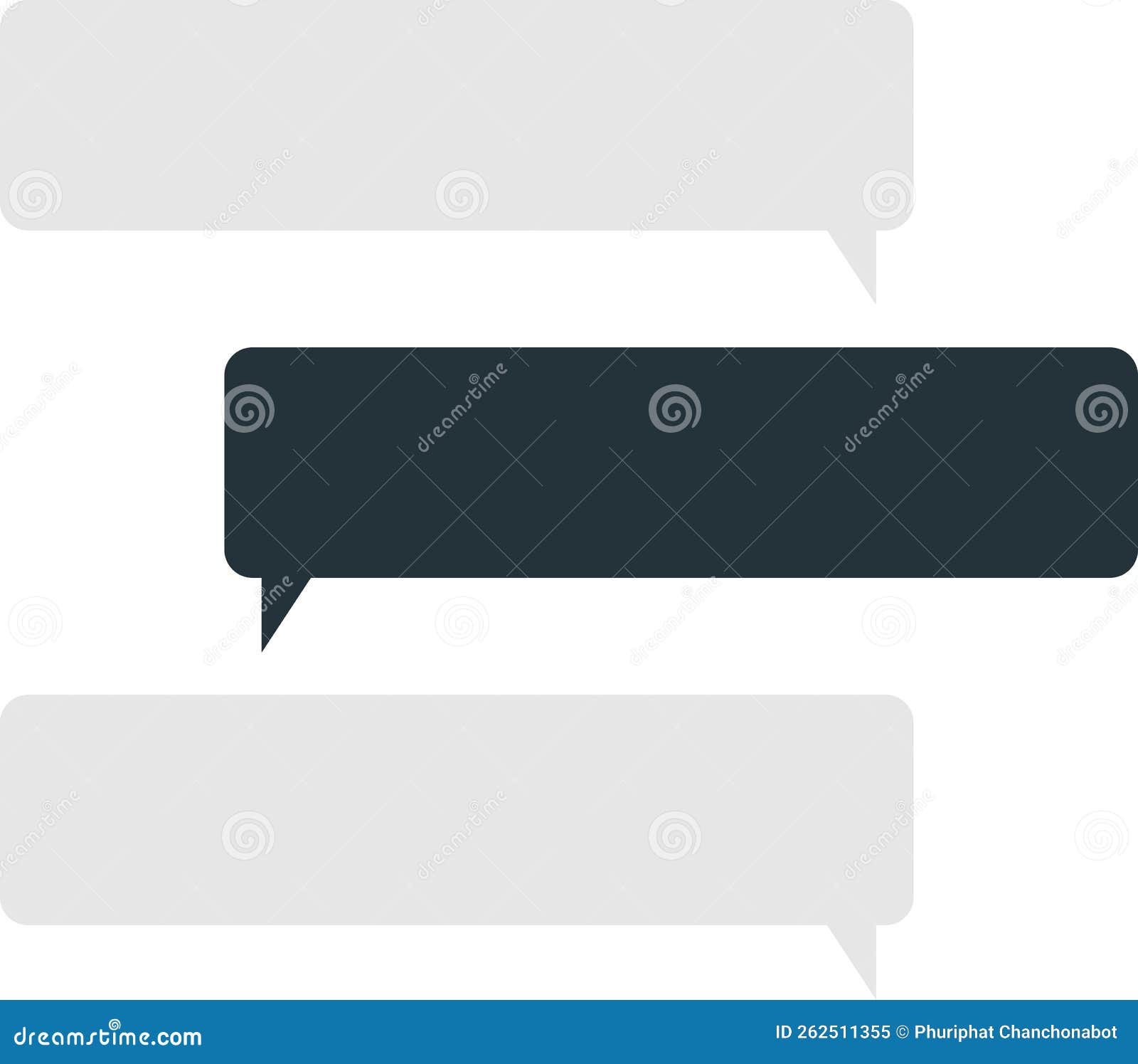 Message Boxes and Chats Illustration in Minimal Style Stock Vector ...