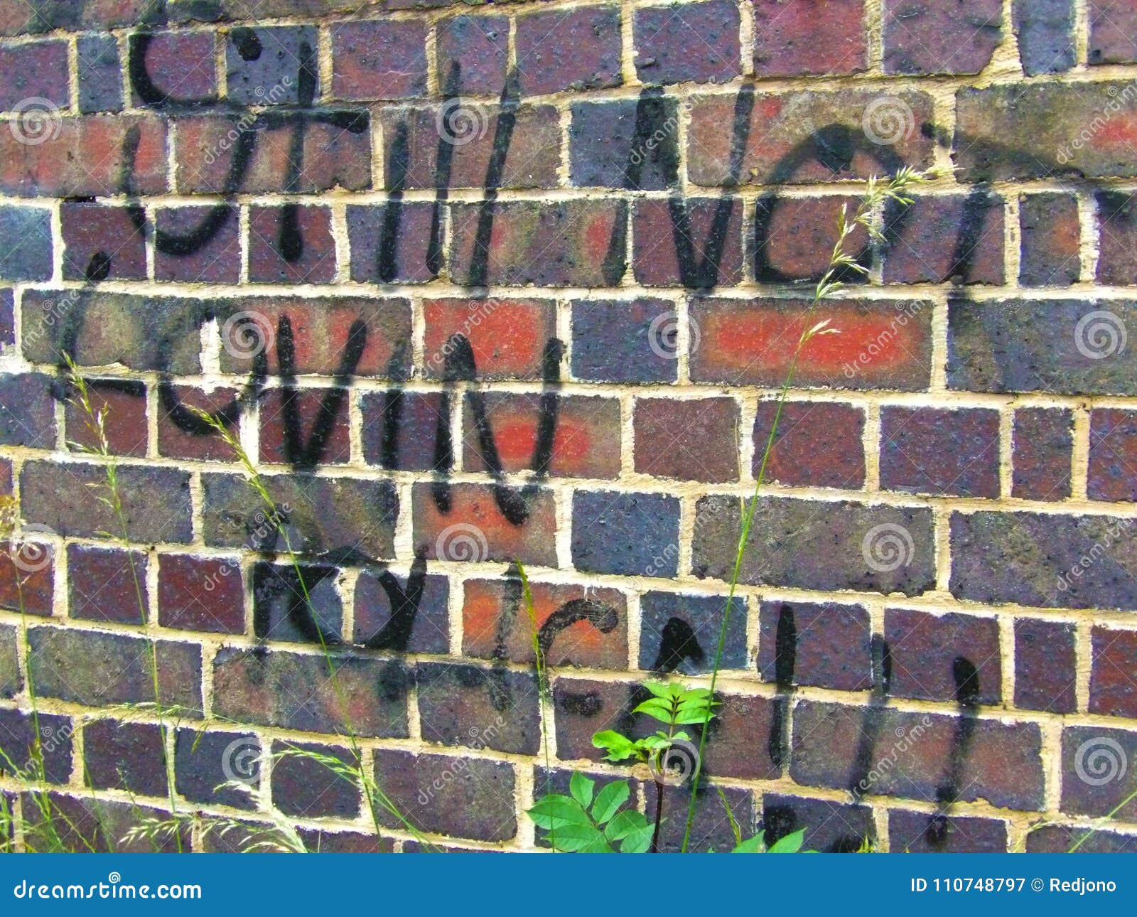 Message on brick wall stock image. Image of brick, closeup - 110748797