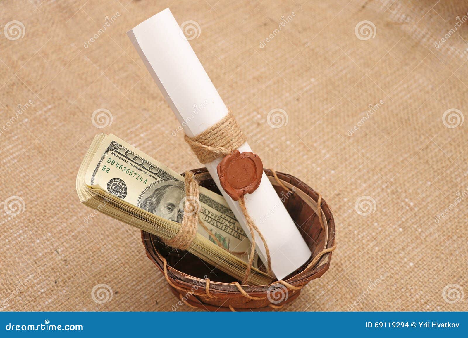 Message brown basket. stock photo. Image of mail, brown - 69119294