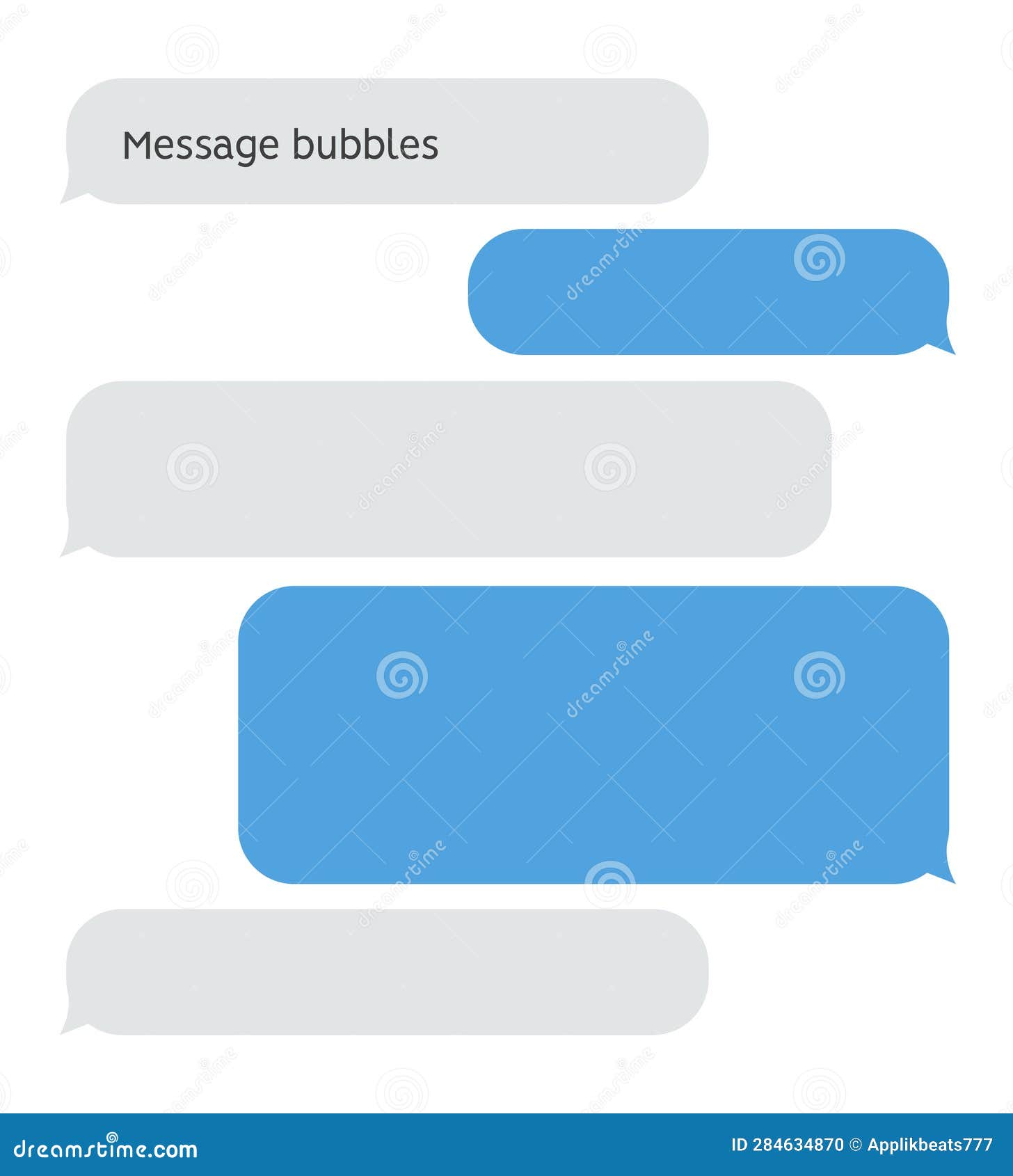 Message Bubble Chat Conversation Box. Text Sms Messenger Speech Balloon ...