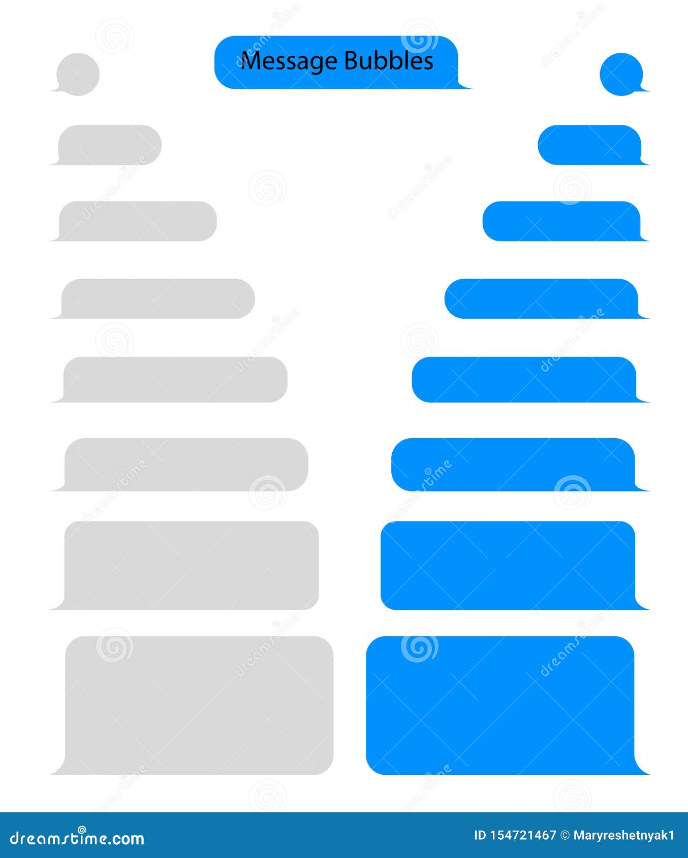 Message Bubble Chat for Text, Sms. Chat Messenger at Bubble Form in ...