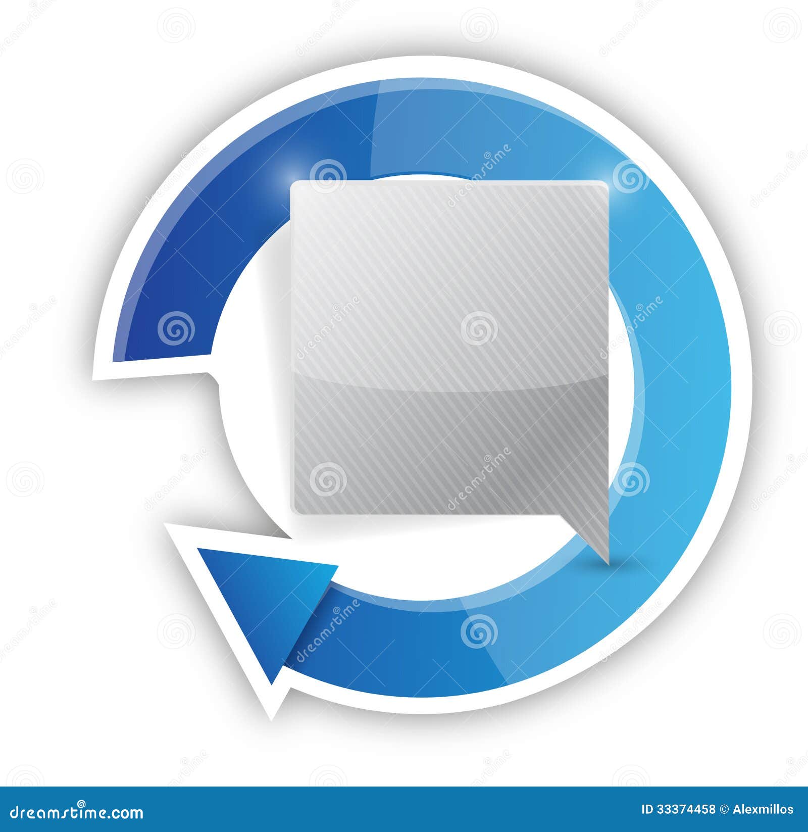 Message Bubble and Cycle Illustration Design Stock Illustration ...