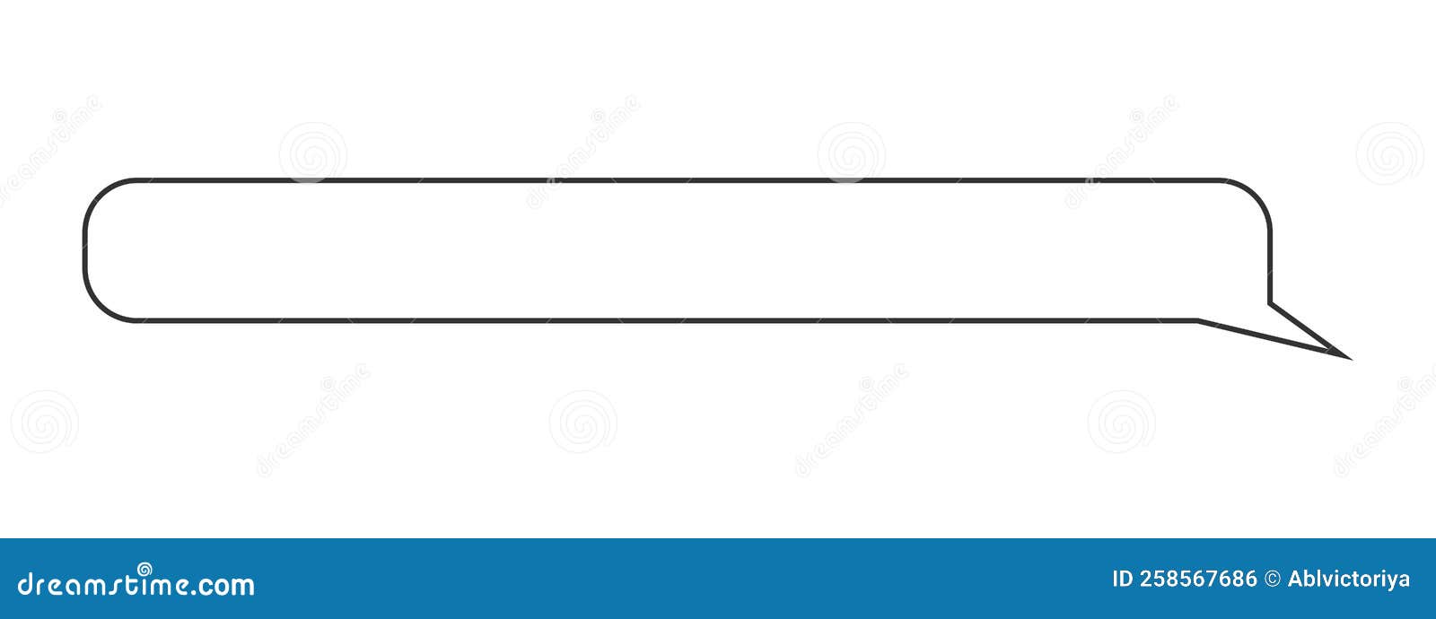 Message Bubble in Outline Style. Blank Chat Frame Template Isolated on ...