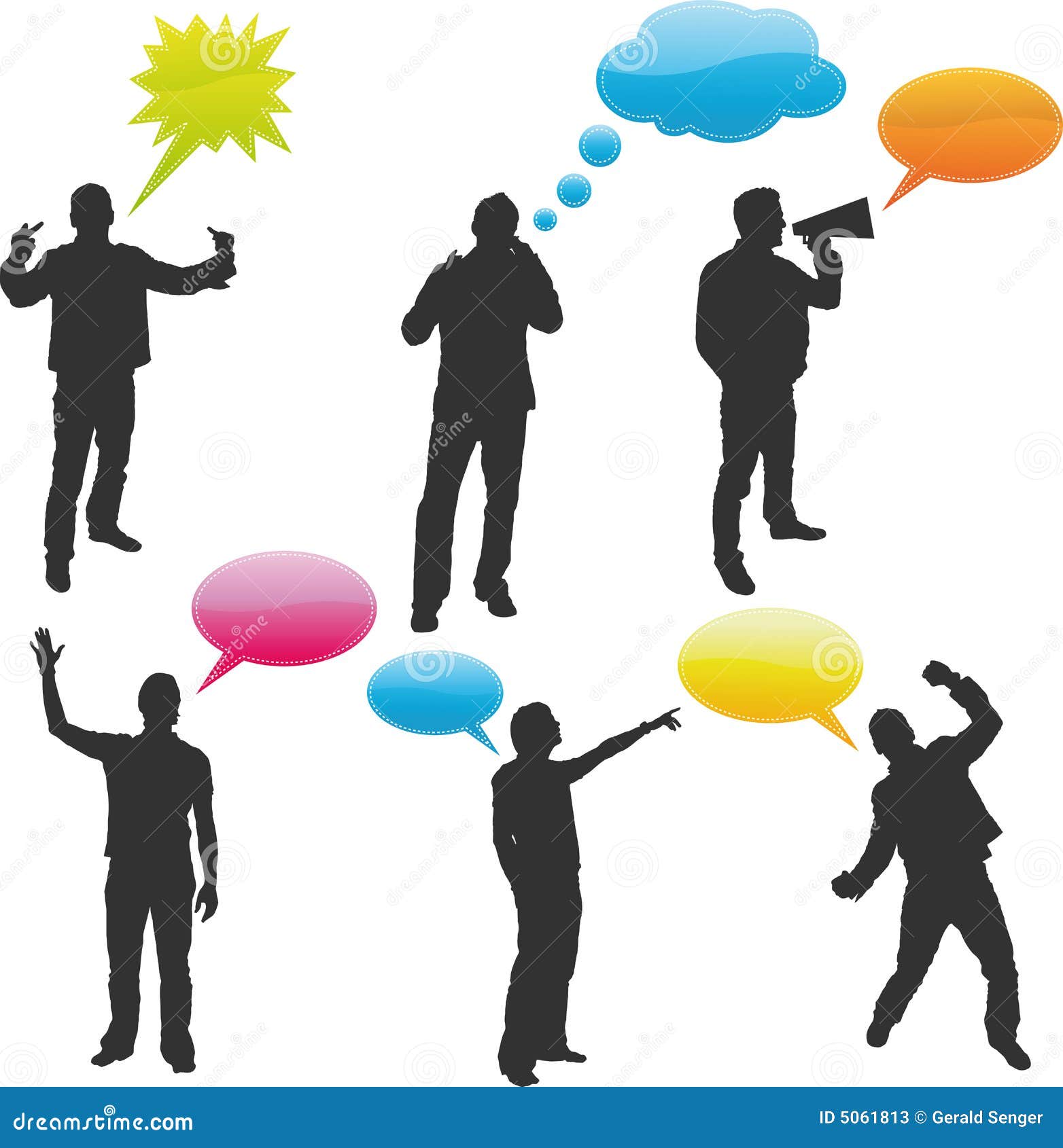 Message Bubbles stock vector. Illustration of comic, concentration ...