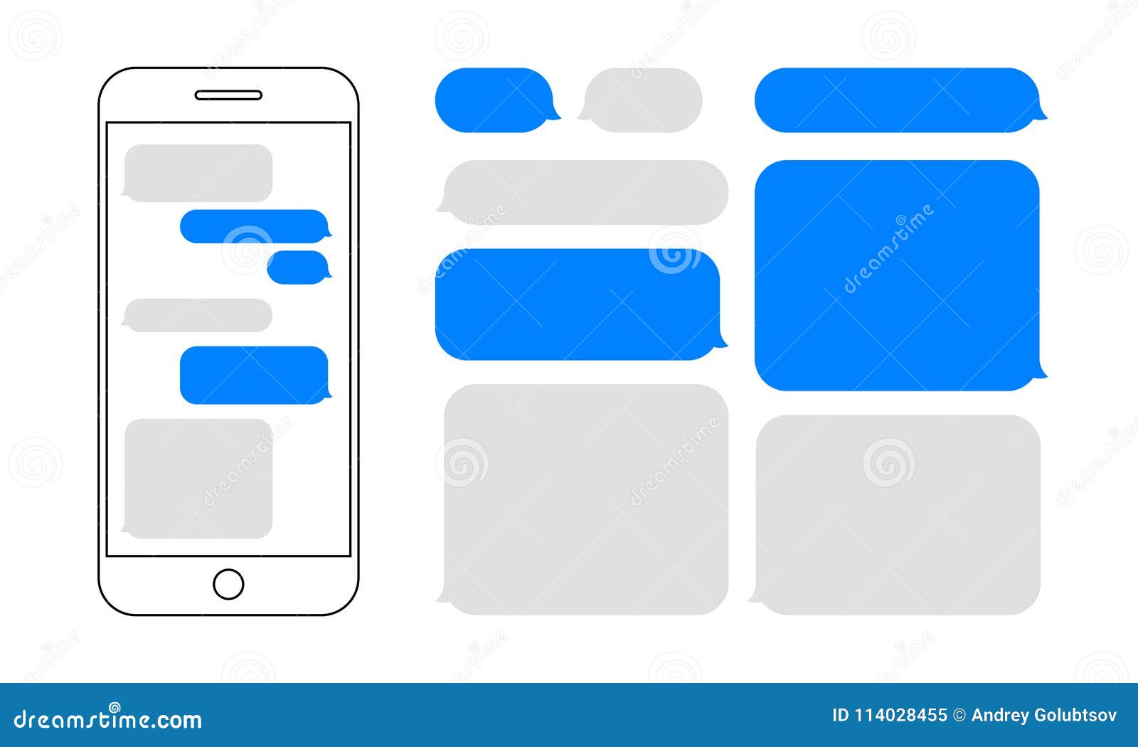 Message Bubbles Chat Vector Smartphone Design Stock Vector ... Message Bubbles Chat Vector Smartphone Design Stock Vector ...