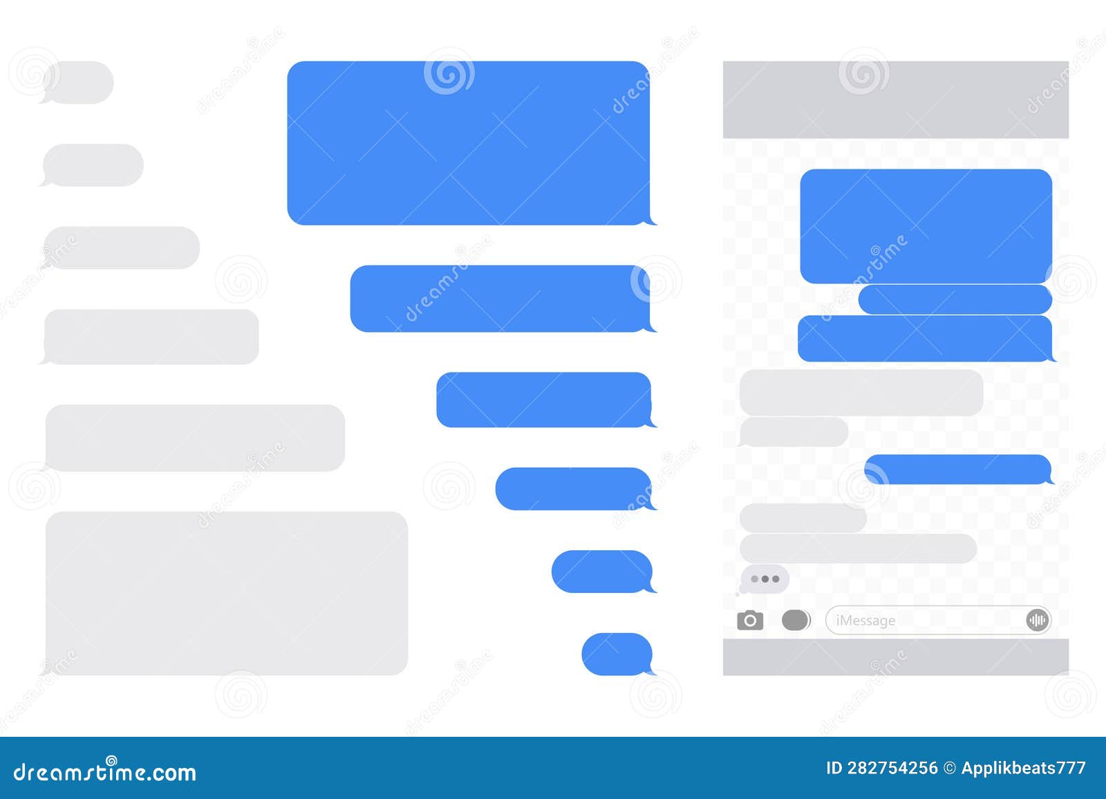 Message Bubbles Design Template for Messenger Chat or Website. Modern ...