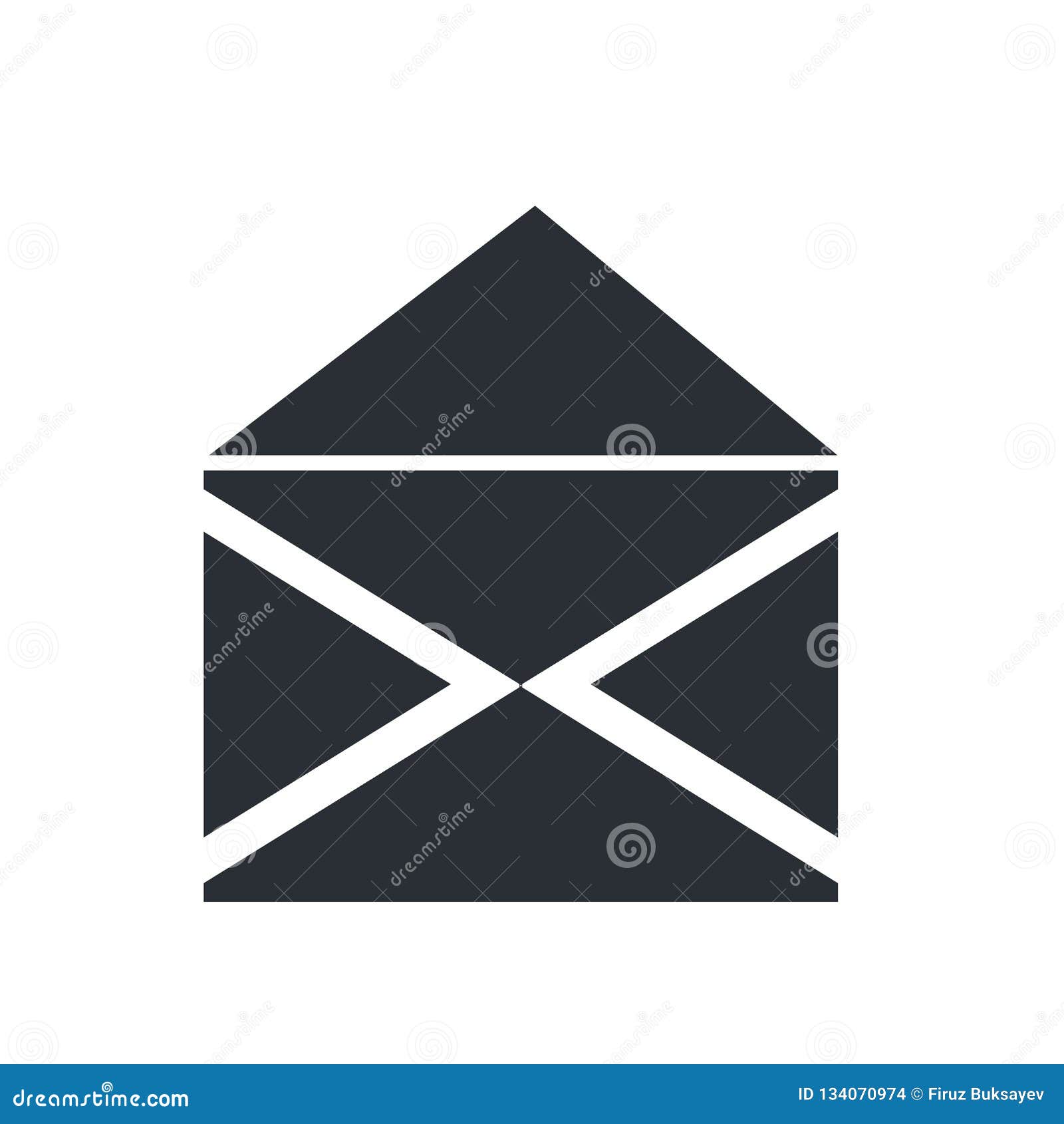 Message Closed Envelope Icon Vector Sign and Symbol Isolated on White ...