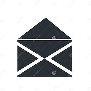 Message Closed Envelope Icon Vector Sign and Symbol Isolated on White ...