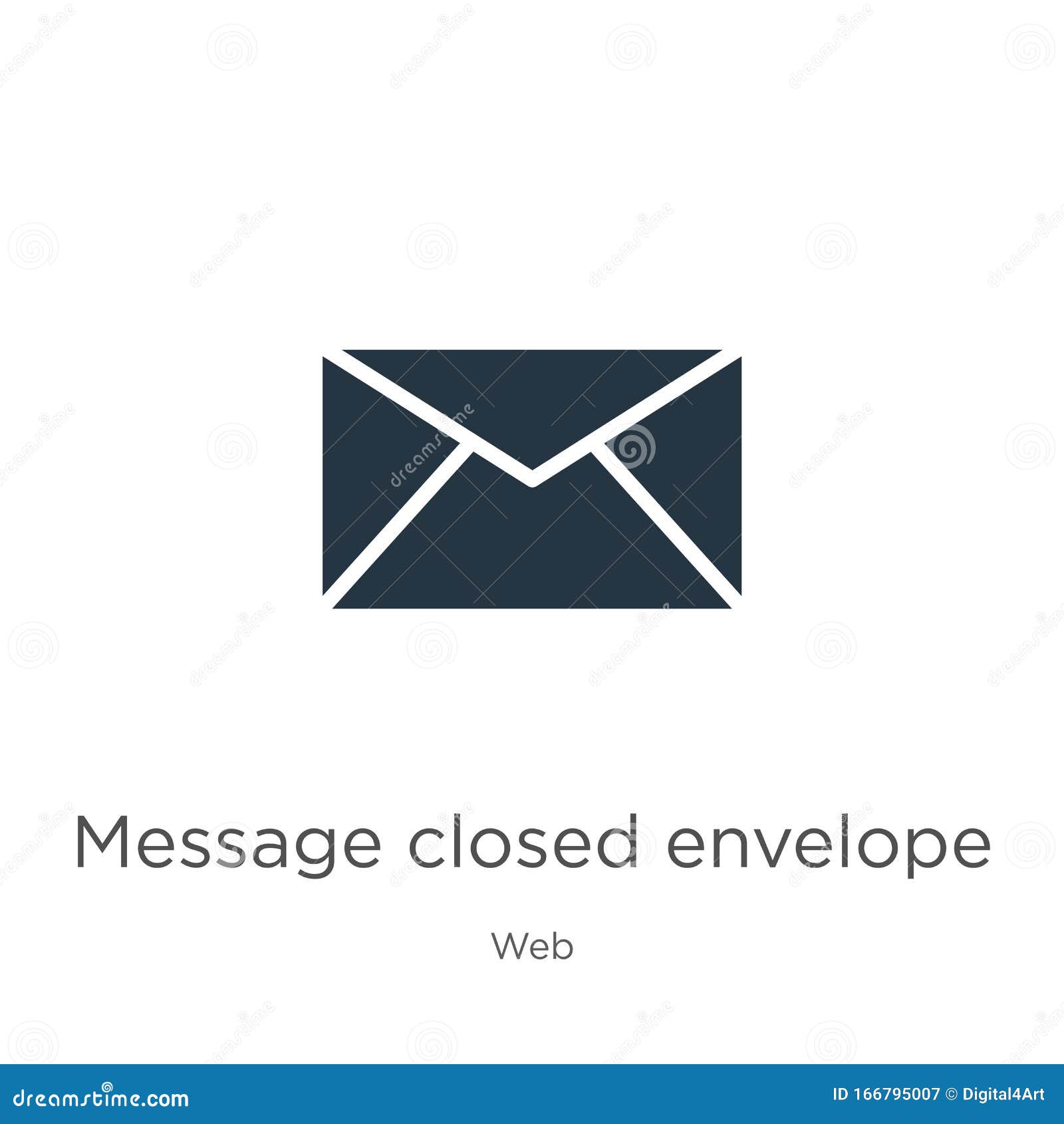 Message Closed Envelope Icon Vector. Trendy Flat Message Closed ...