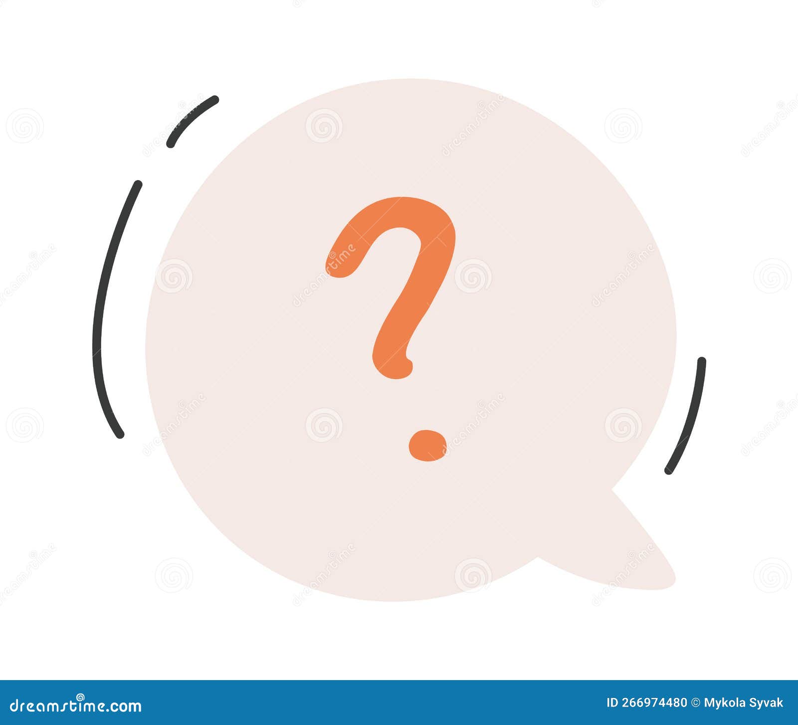 Message Cloud with Emoji Flat Icon Question Mark Stock Illustration ...