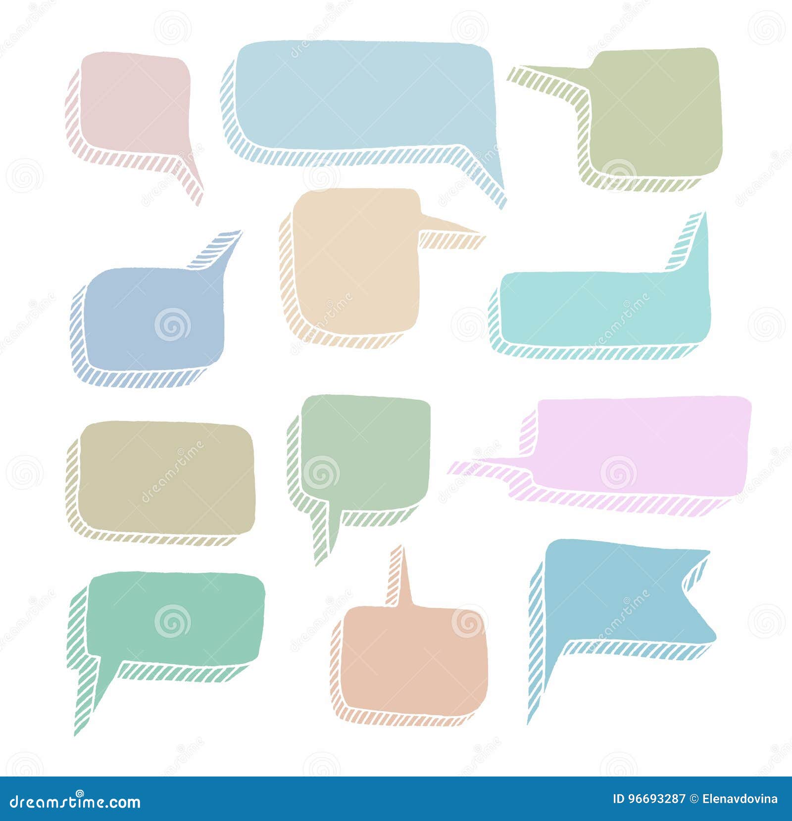 The Message, a Colored Frame-cloud, Vector, White Background. Stock ...