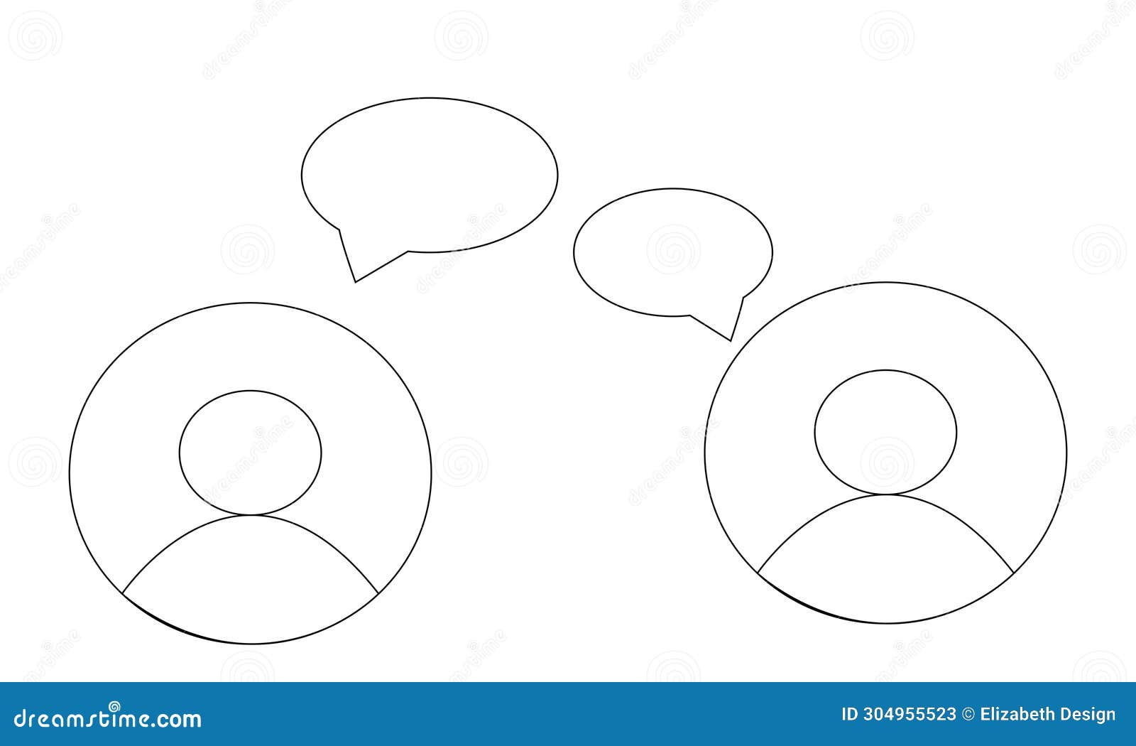 Message Communication between Two People Stock Illustration ...